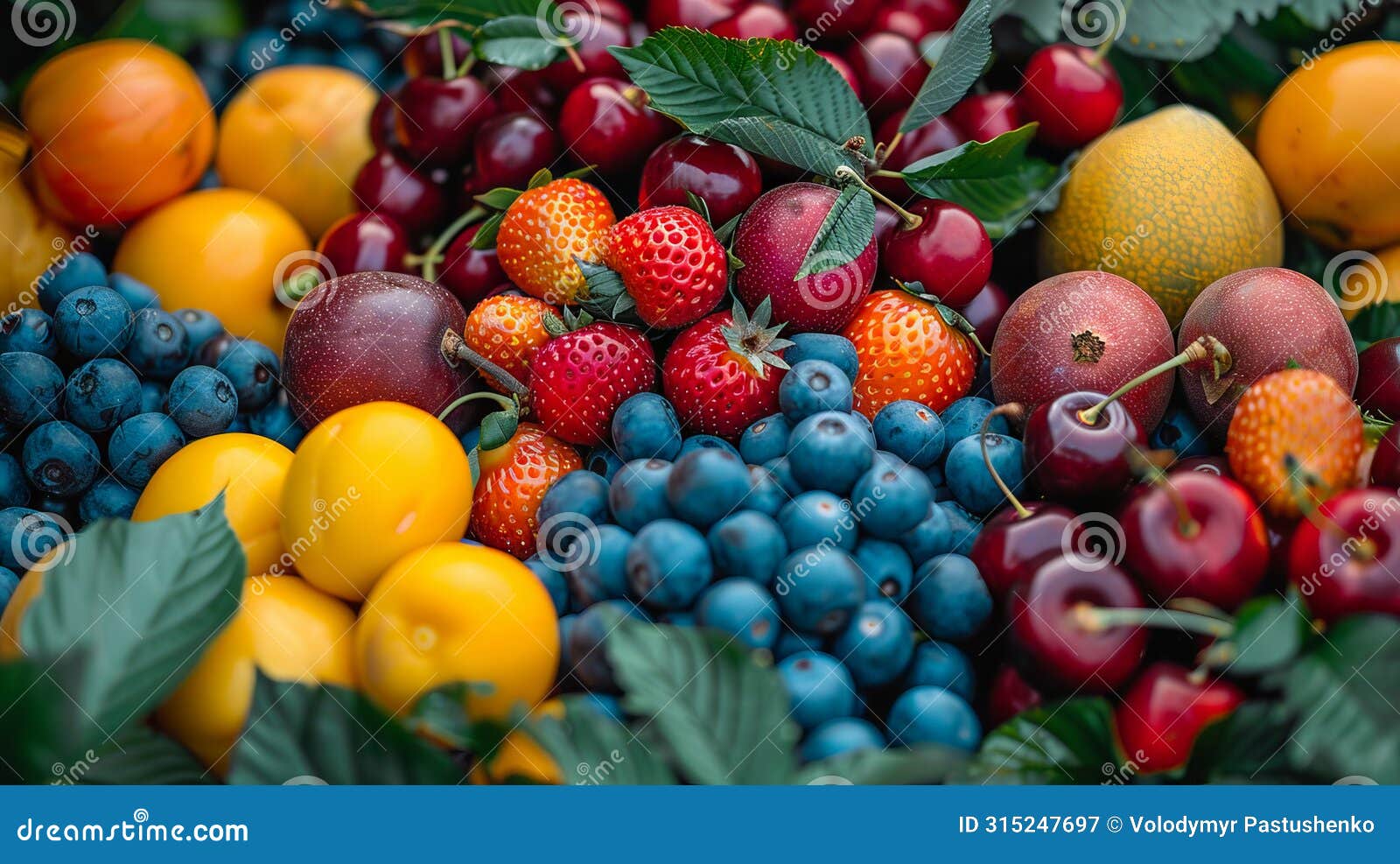 A Bunch of Different Fruits are Piled Up Together Stock Image - Image ...