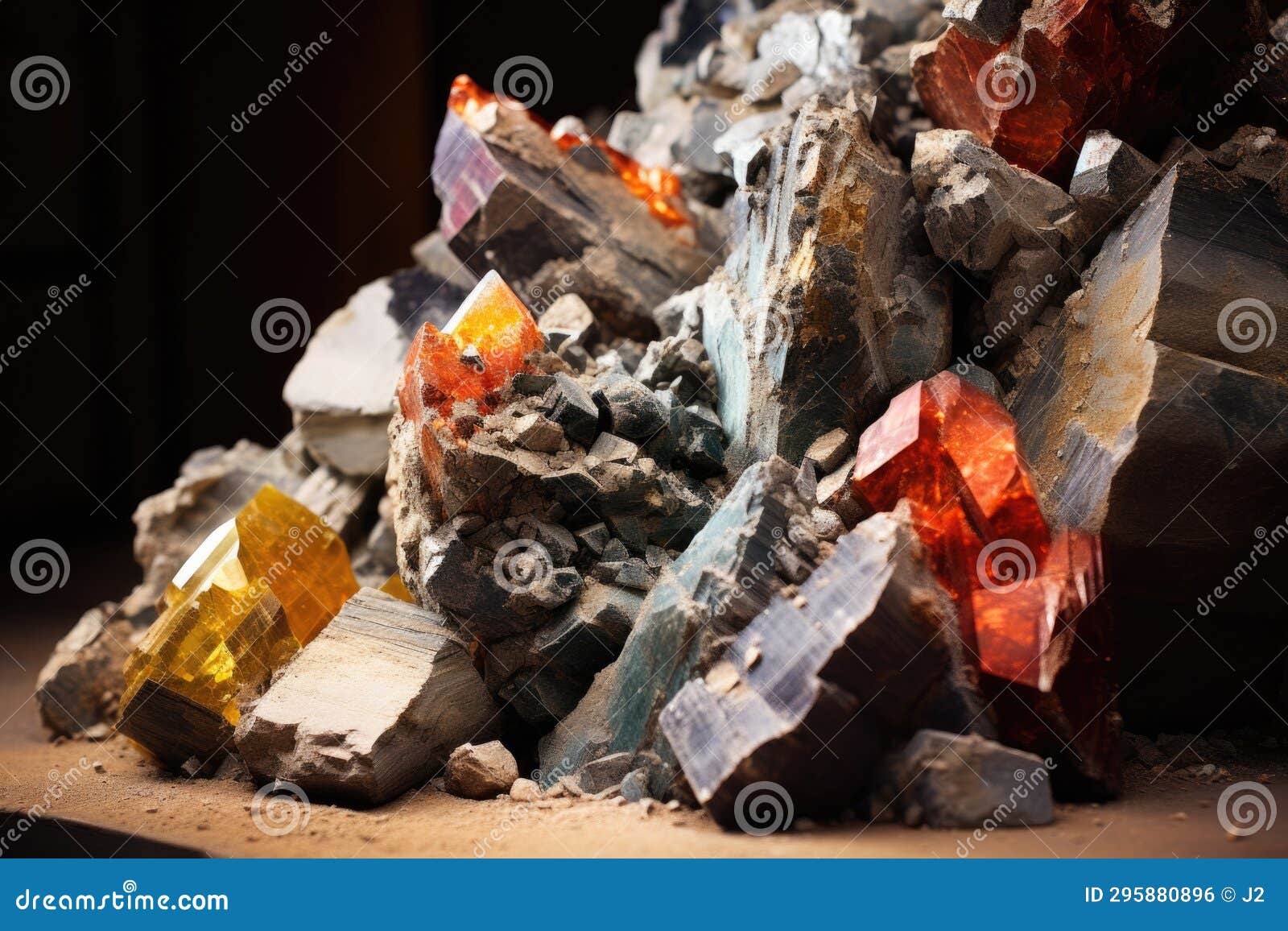 A Bunch of Different Minerals Different Rocks. Stock Photo - Image of ...