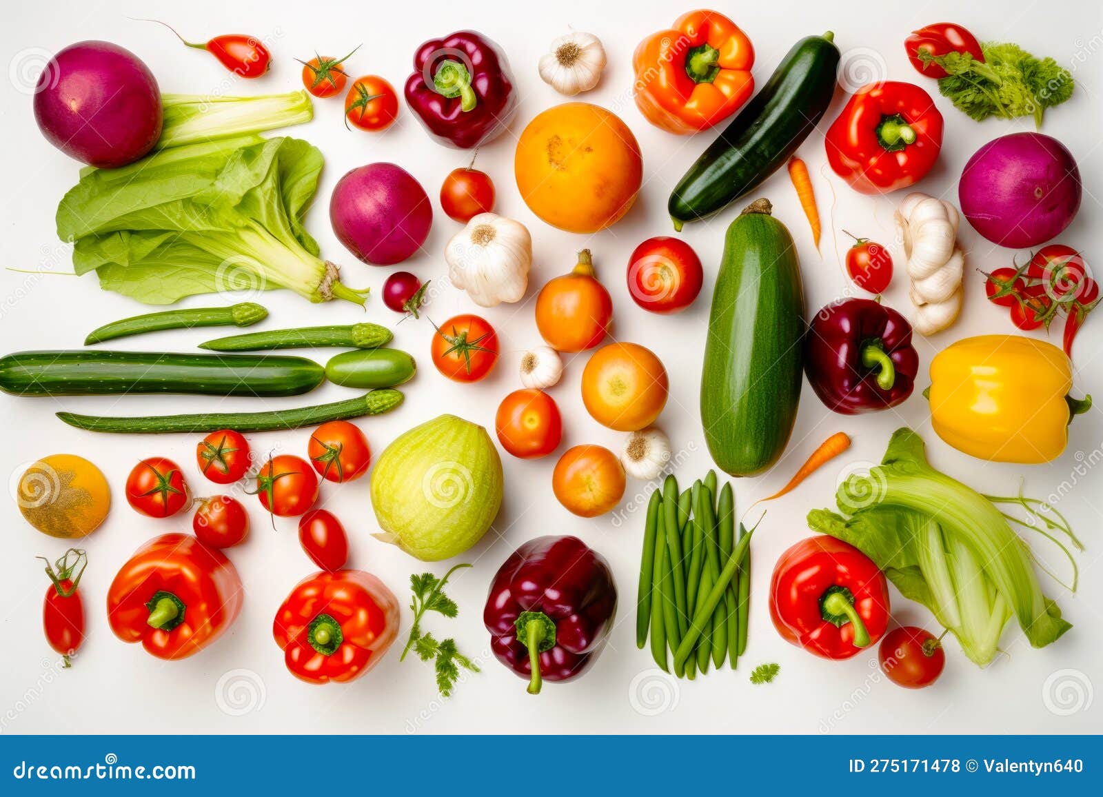 Bunch of Different Types of Vegetables Laid Out on White Counter Top ...