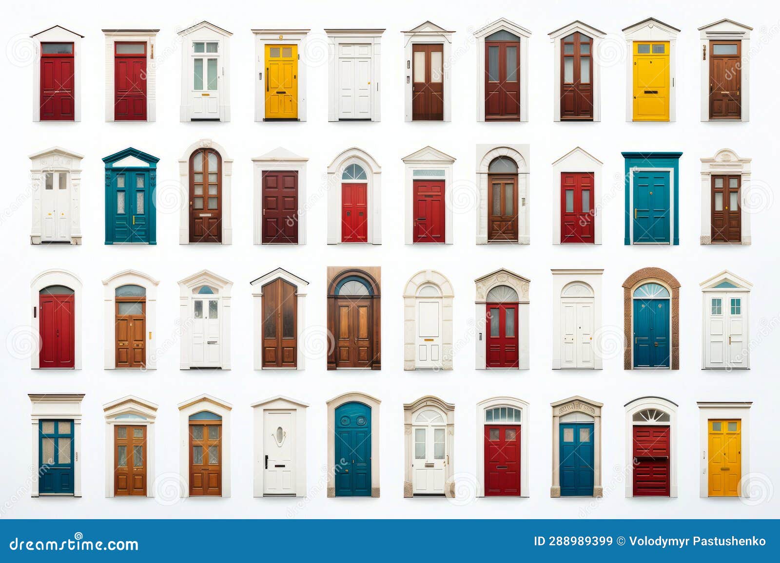 Bunch of Doors that are All Different Colors and Sizes of Doors ...