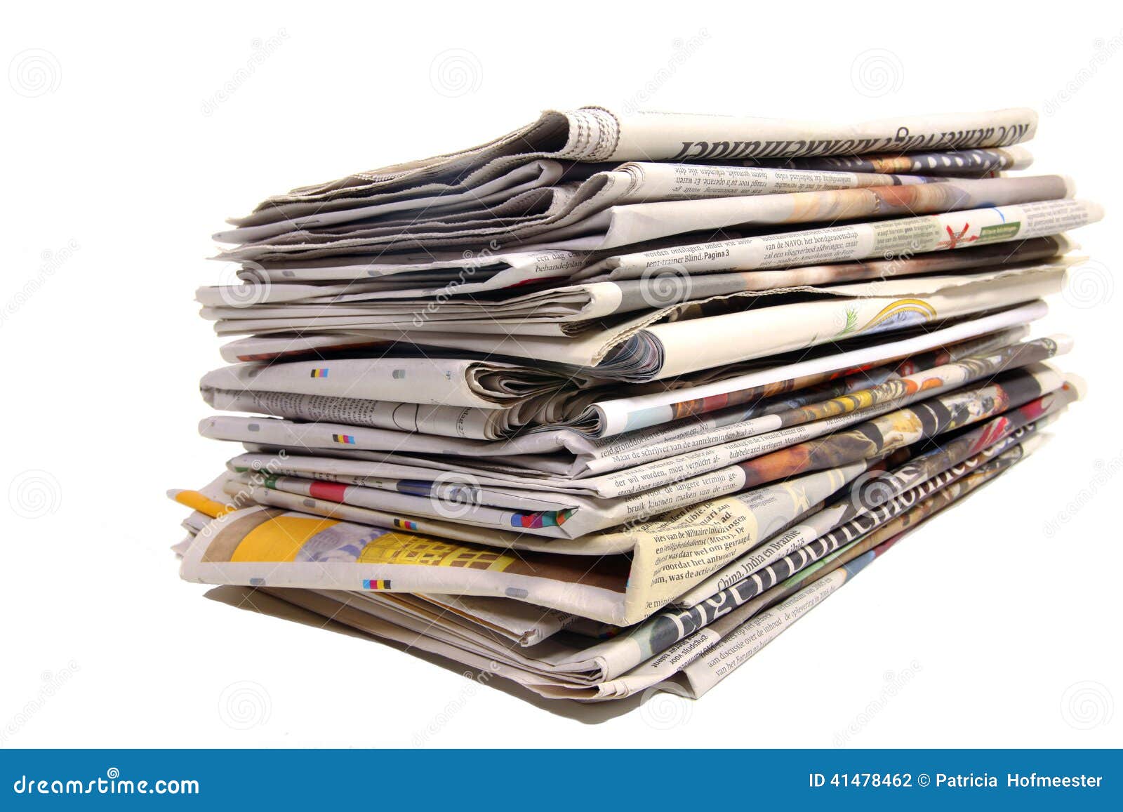 Bunch of Dutch newspapers stock photo. Image of objects - 41478462