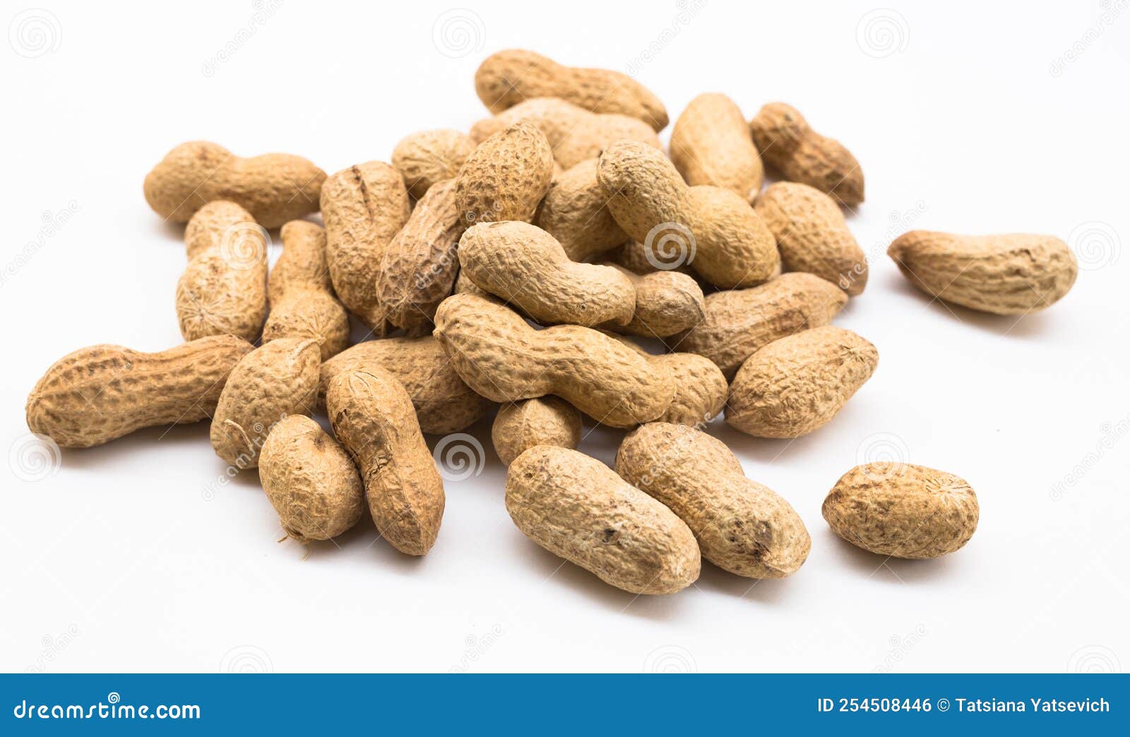 Bunch of Ecological Peanuts on a White Background Stock Photo - Image ...