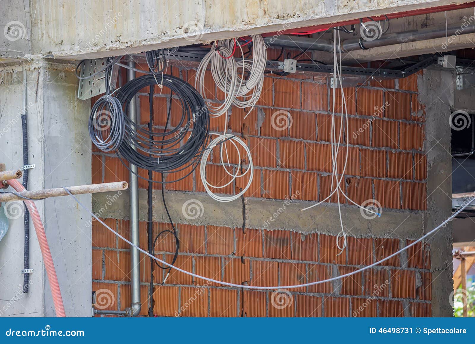 Bunch of electric cables stock image. Image of bundle - 46498731