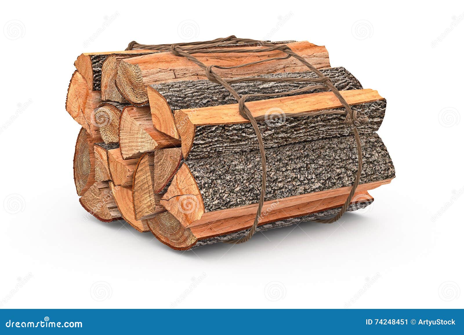 Bunch Firewood Stack Chopped Stock Illustration - Illustration of ...