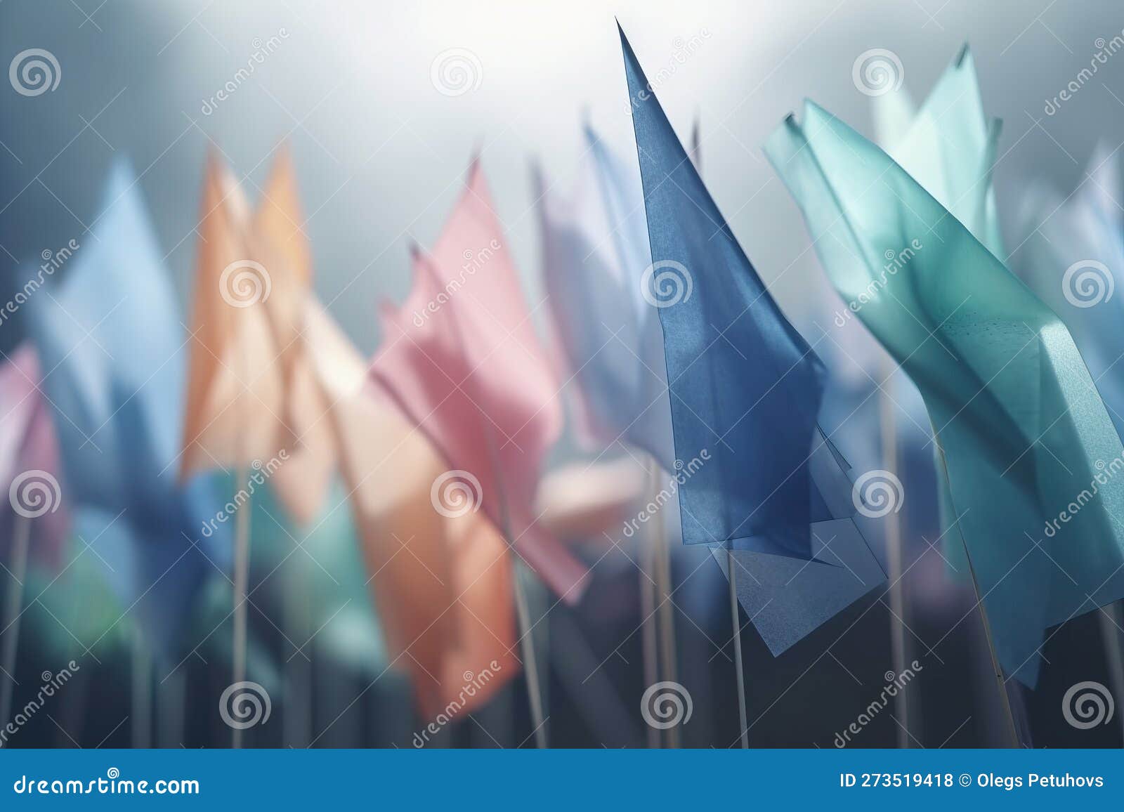 A Bunch of Flags that are on a Stick in the Air Stock Illustration ...