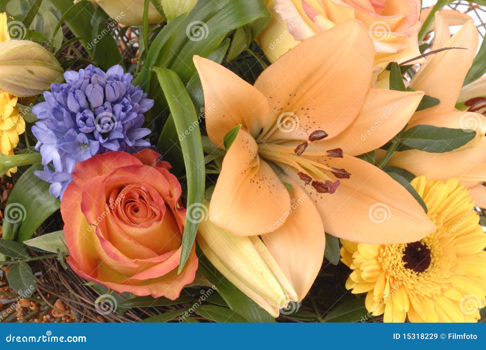 Bunch of flowers stock image. Image of design, frame - 15318229