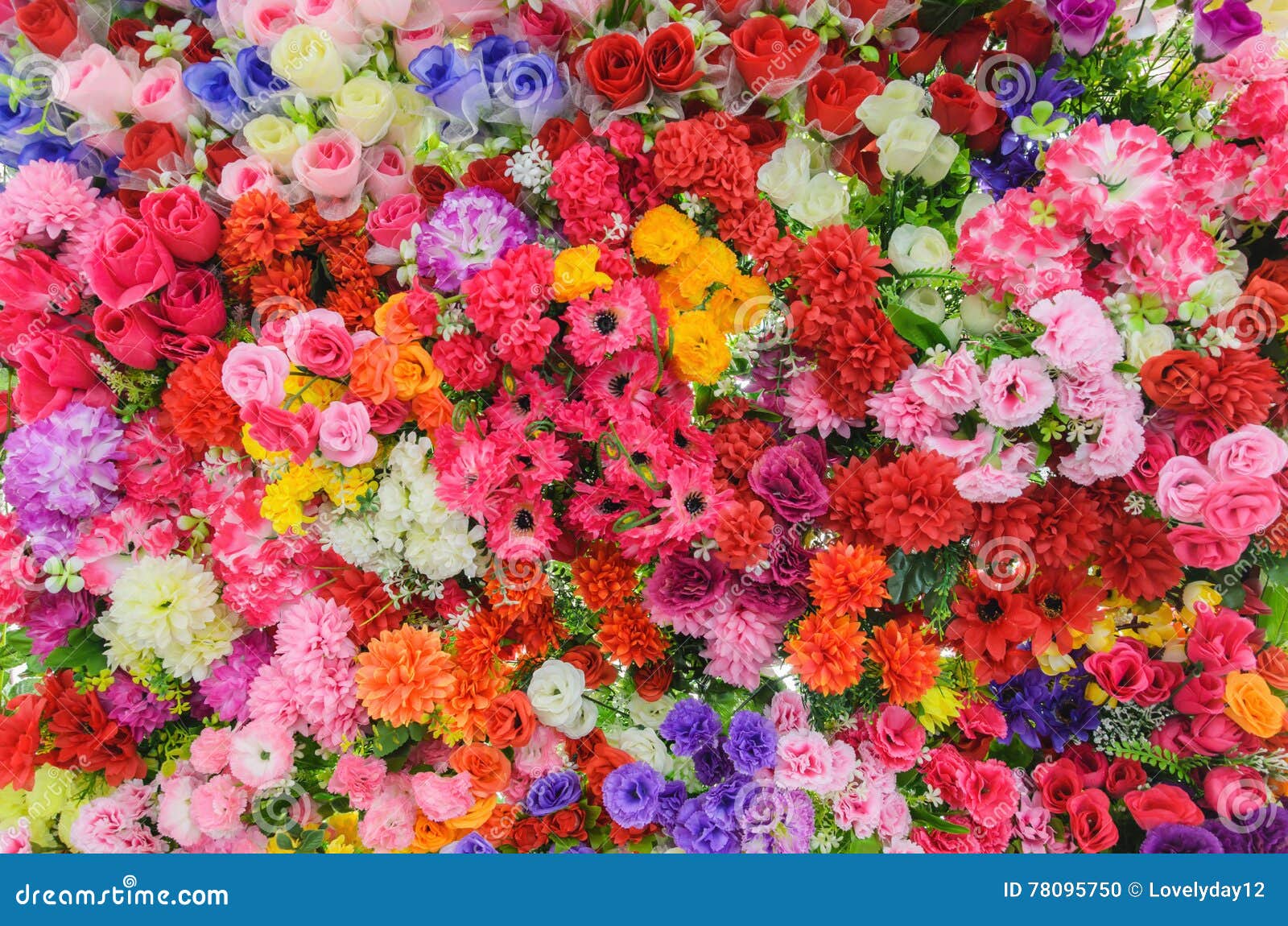 Bunch of Flowers Colorful Mixed Bouquet Stock Photo - Image of heart ...