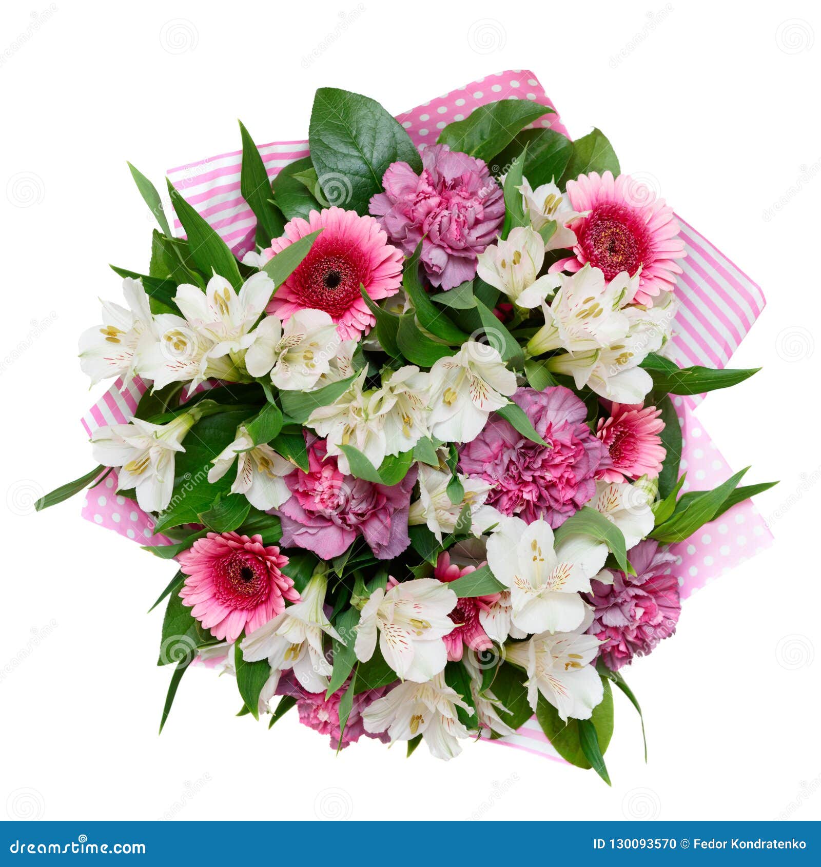 Bunch of Flowers Isolated on White Background Stock Photo - Image of ...