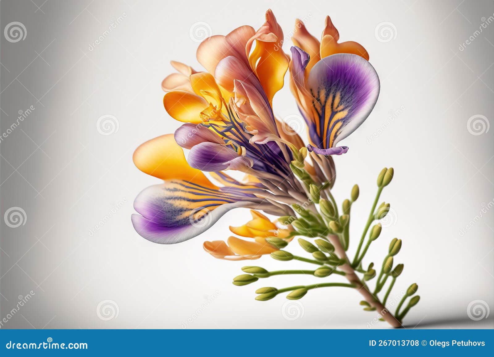 Flower Side View Hand Drawn Doodles Drawing Vector Illustration ...