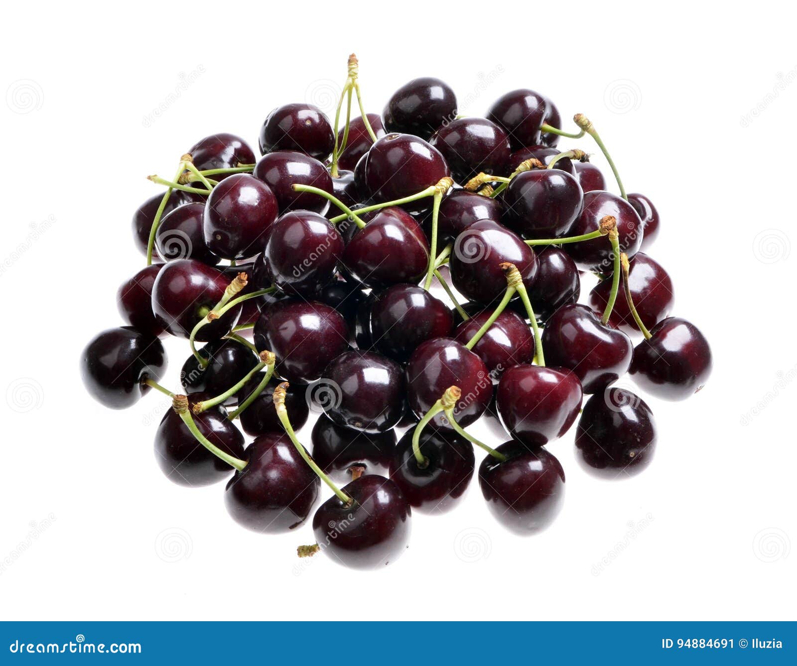 Bunch of Fresh Black Sweet Cherries Stock Image - Image of packaging ...