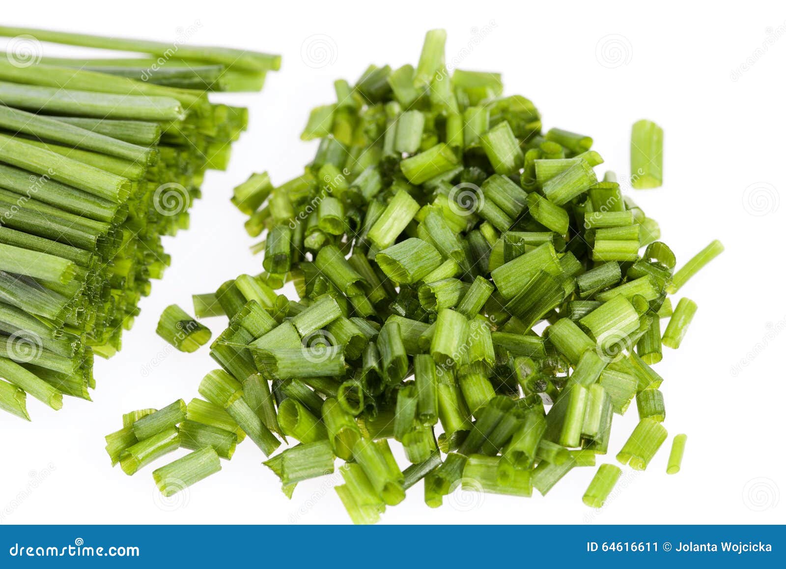 Bunch of Fresh Chives Isolated on White Background Stock Image - Image ...