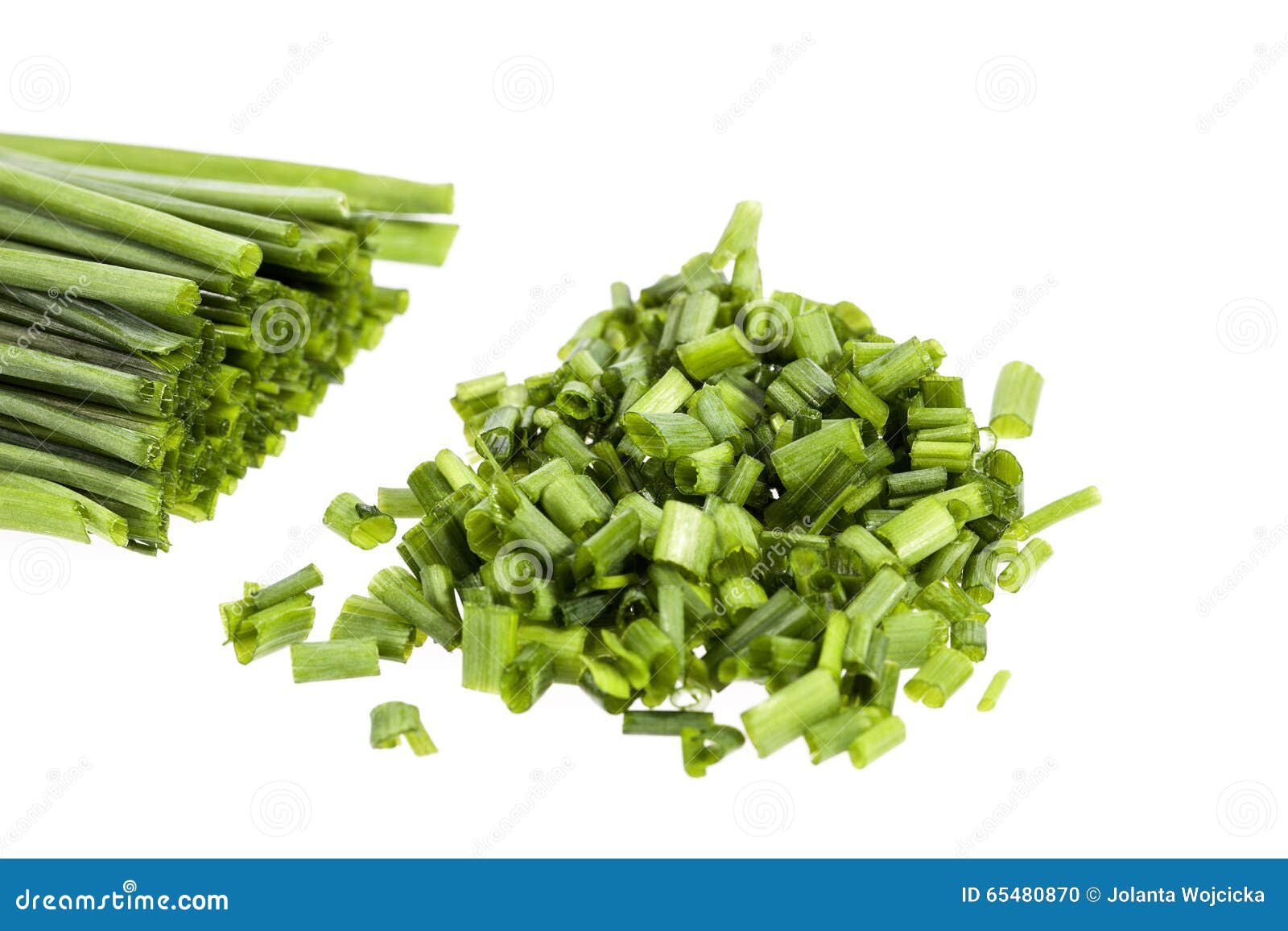 Bunch of Fresh Chives Isolated on White Background Stock Photo - Image ...