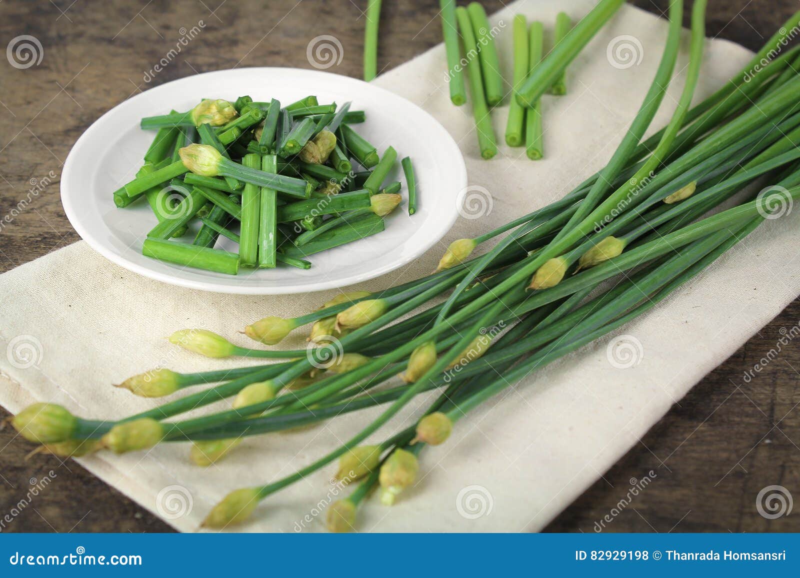 Bunch of fresh chives stock photo. Image of bunch, green - 82929198