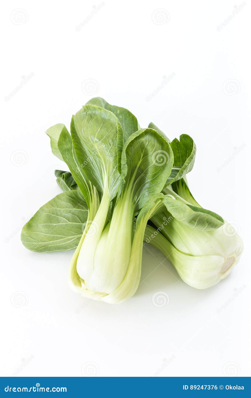 Bunch of Fresh Green Baby Bok Choy, on White Stock Photo - Image of ...