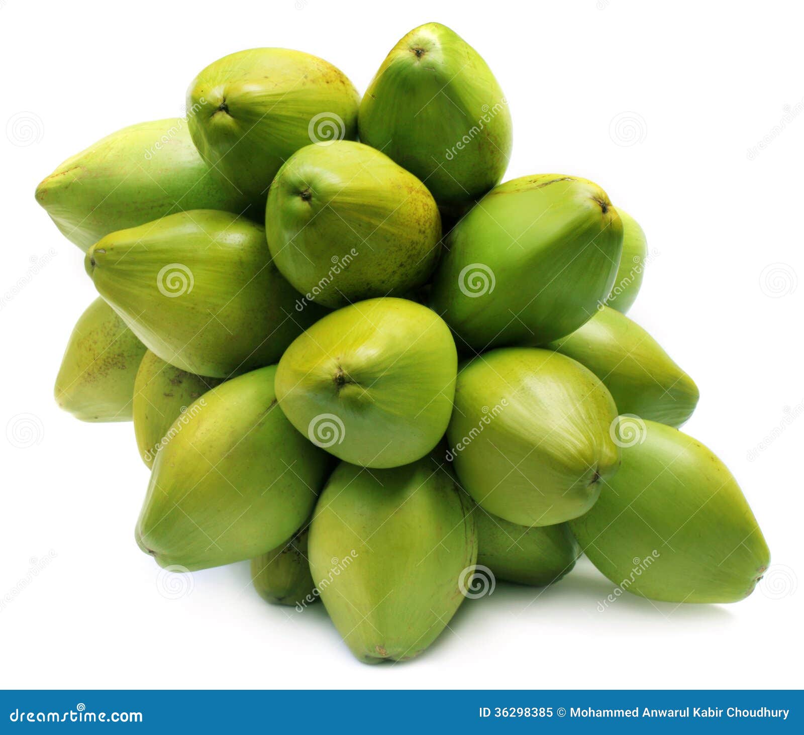 Matured Coconuts Stocked Together For De-husking. Top View Close Up Of ...