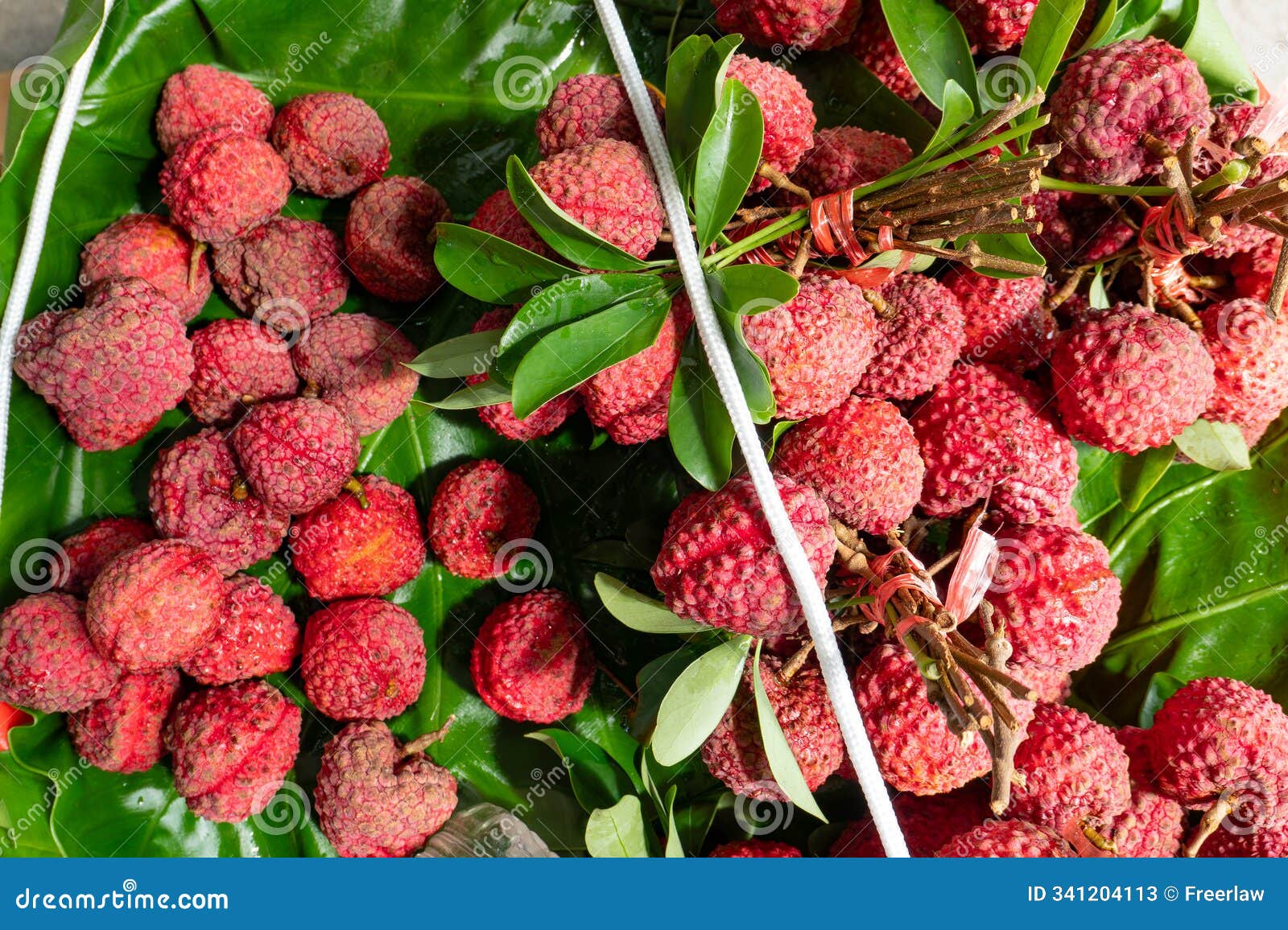 Bunch of Fresh King Size Lichees on White at Horizontal Composition Stock Image - Image of sweet ...