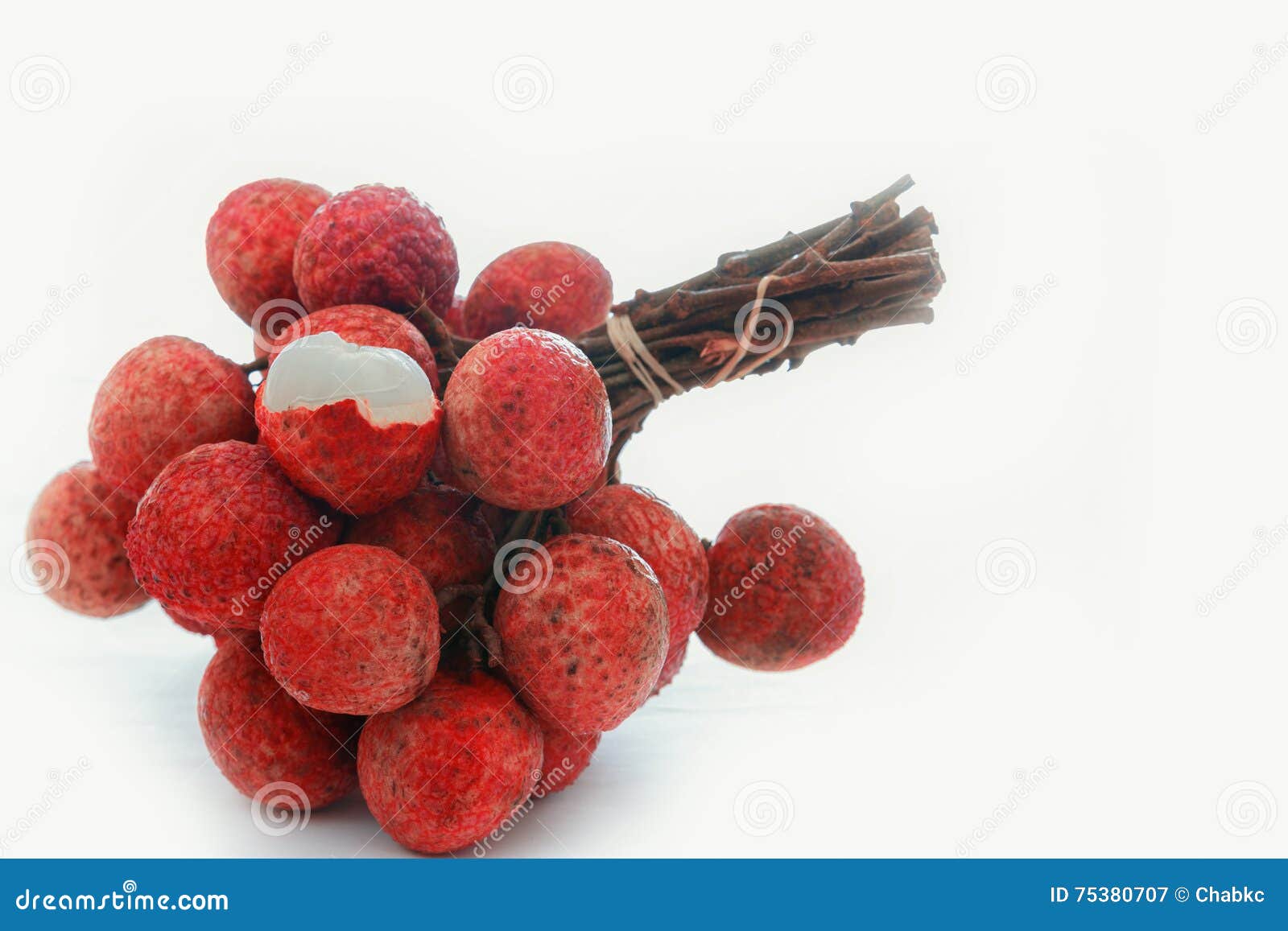 A bunch of fresh lychee stock image. Image of lychees - 75380707
