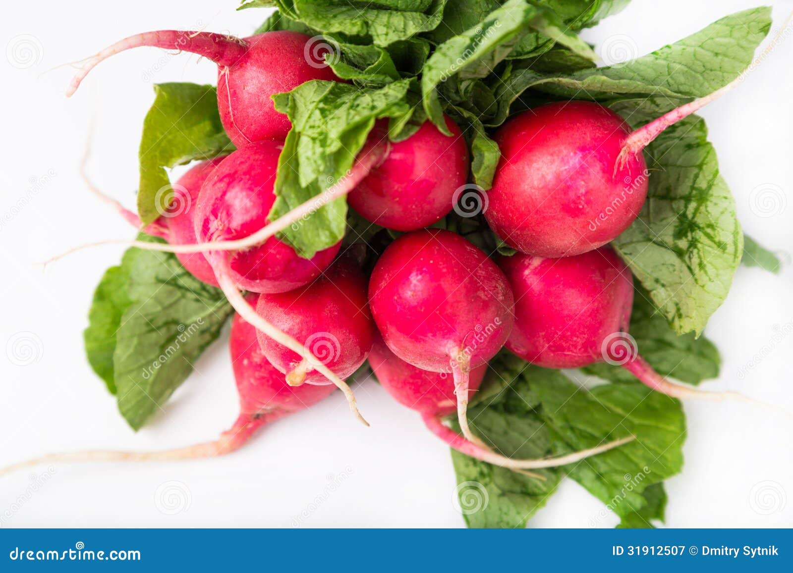 Bunch of Fresh Red Radish with Leaf Stock Image - Image of nutrition ...
