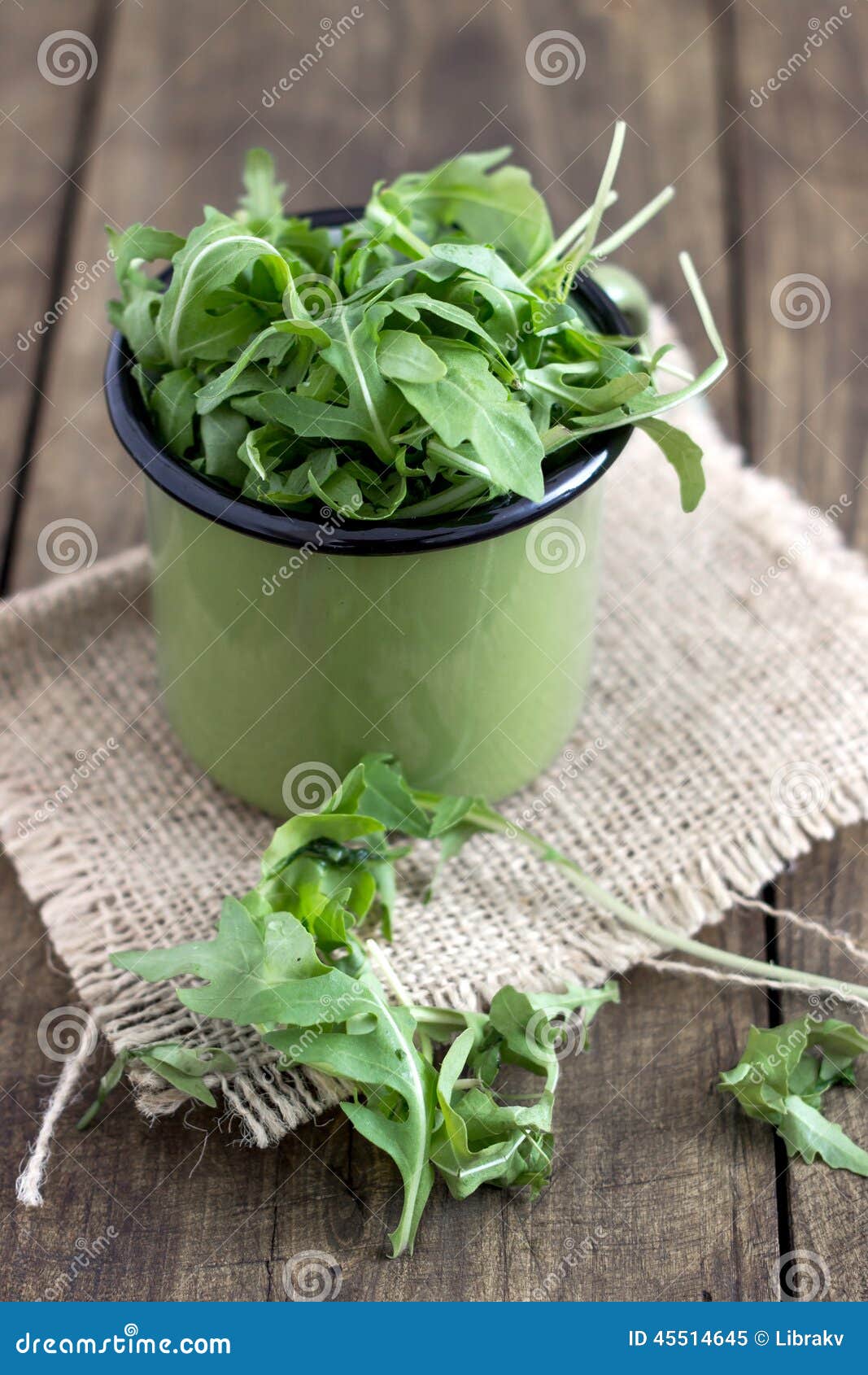 Bunch of fresh rucola stock image. Image of ruccola, meal - 45514645