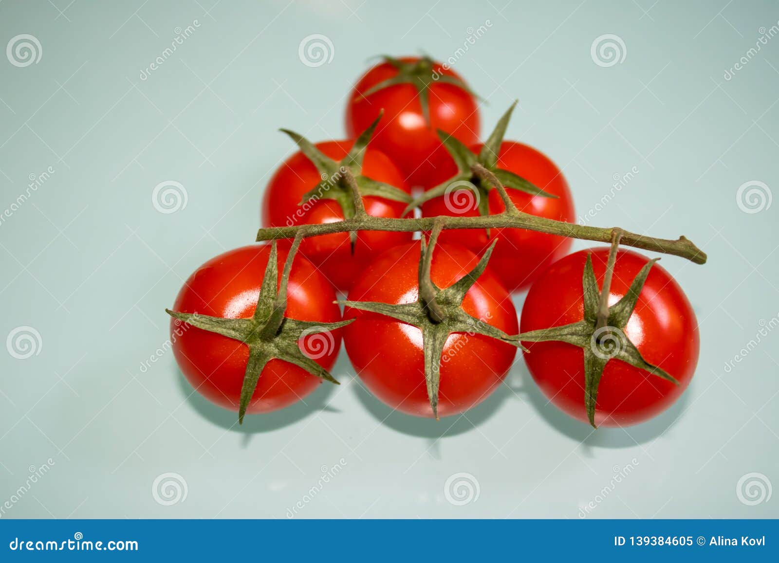 Bunch of Fresh Small Tomatoes on the Table Stock Image - Image of cook ...