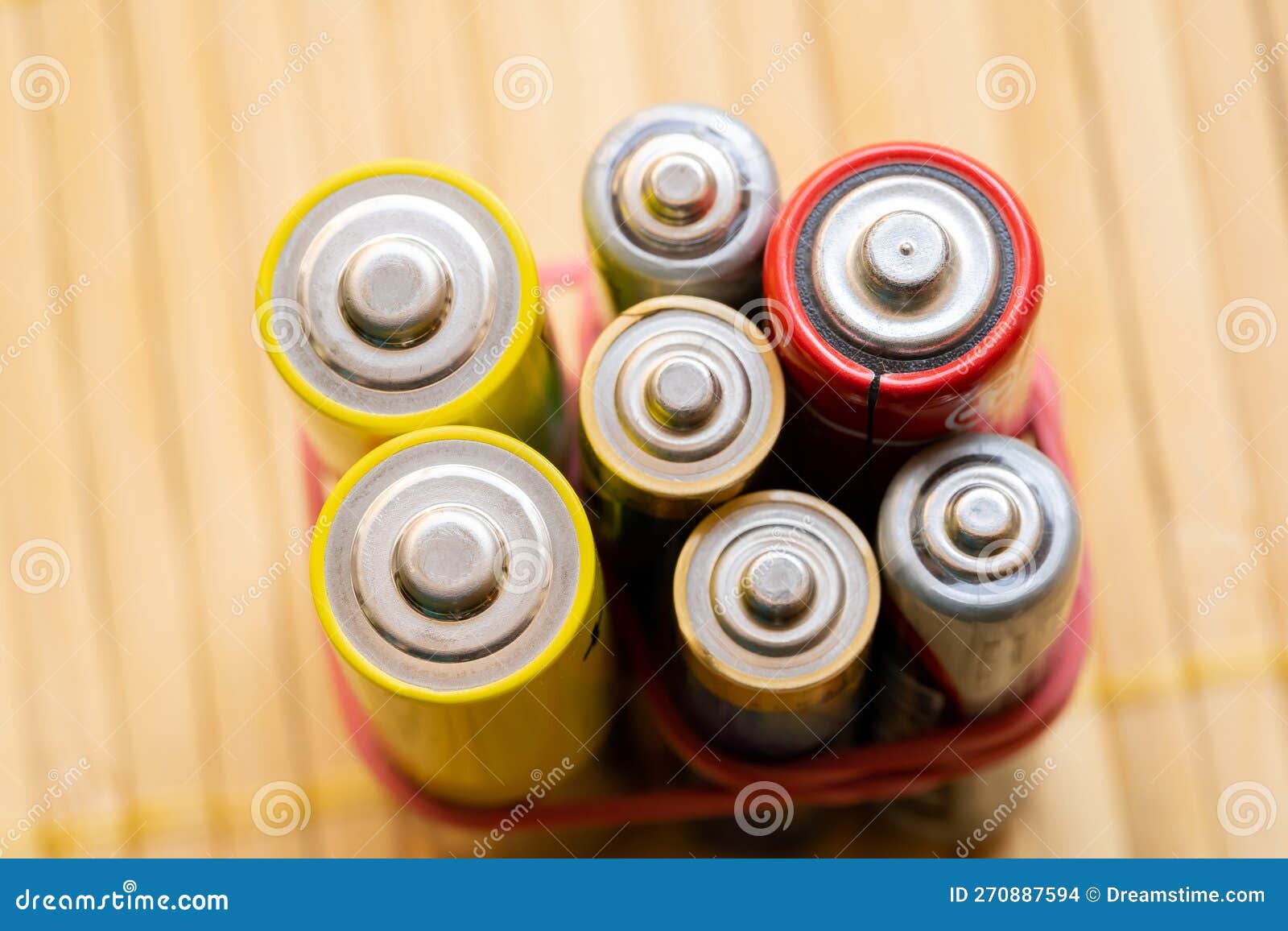A Bunch of Generic Old Rechargeable Alkaline Batteries of Different ...