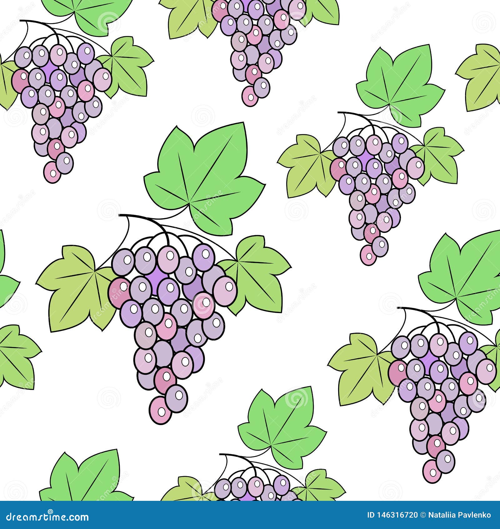 Bunch of Grapes on a Background. a Fancy Pattern. Suitable As Wallpaper ...