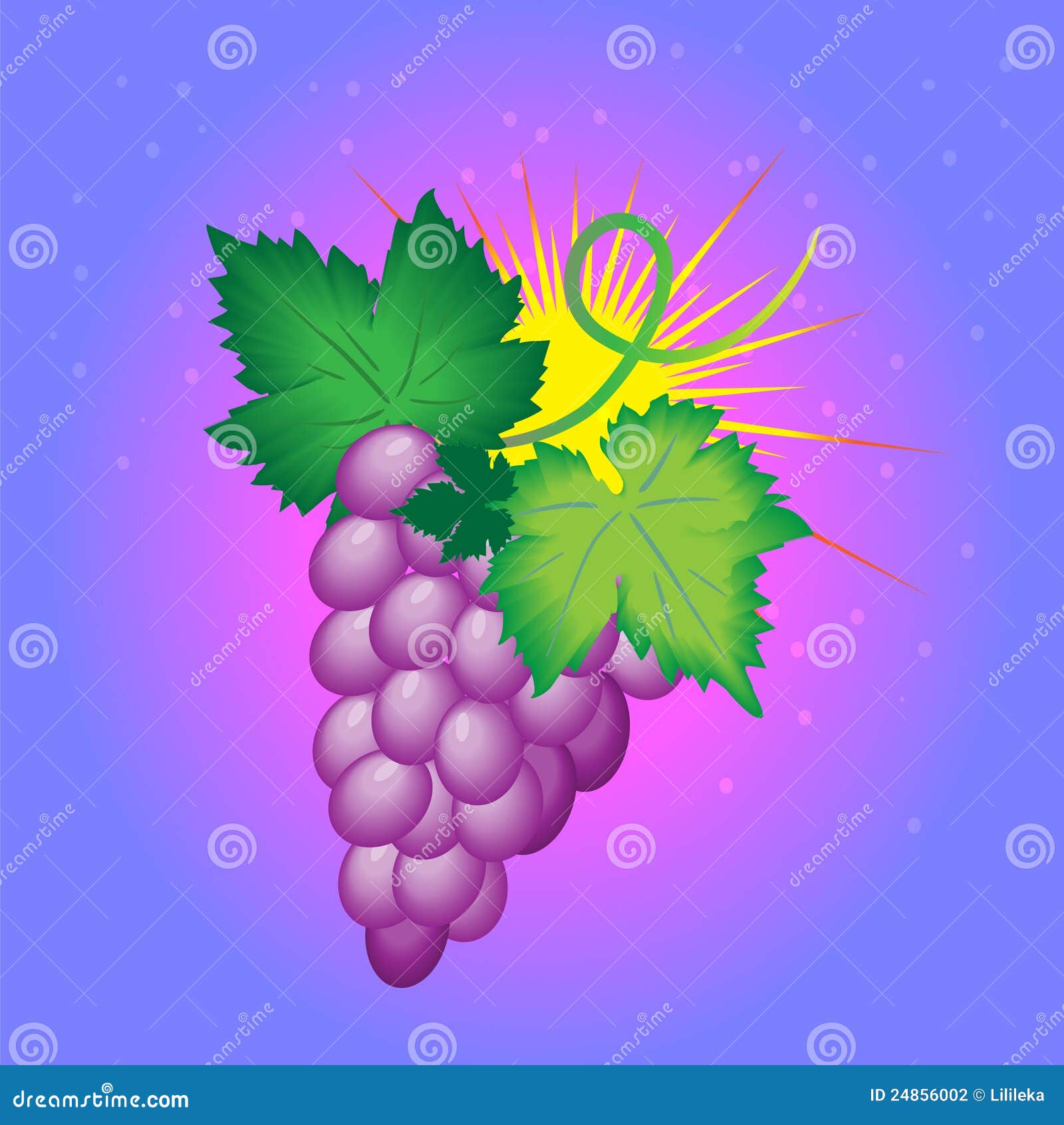 Bunch of grapes in format stock illustration. Illustration of grapes ...