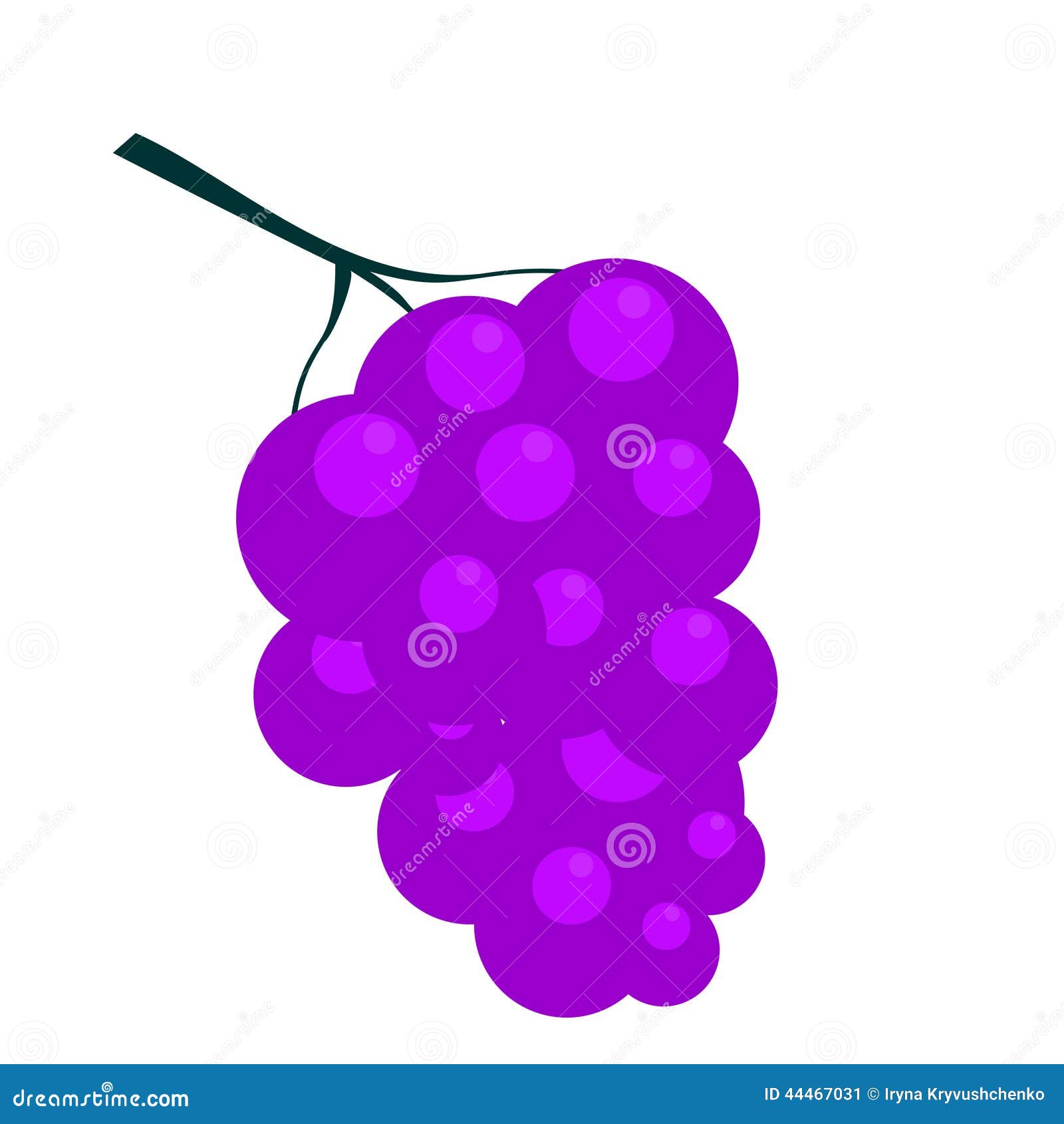 Bunch of Grapes. stock vector. Illustration of food, crop - 44467031