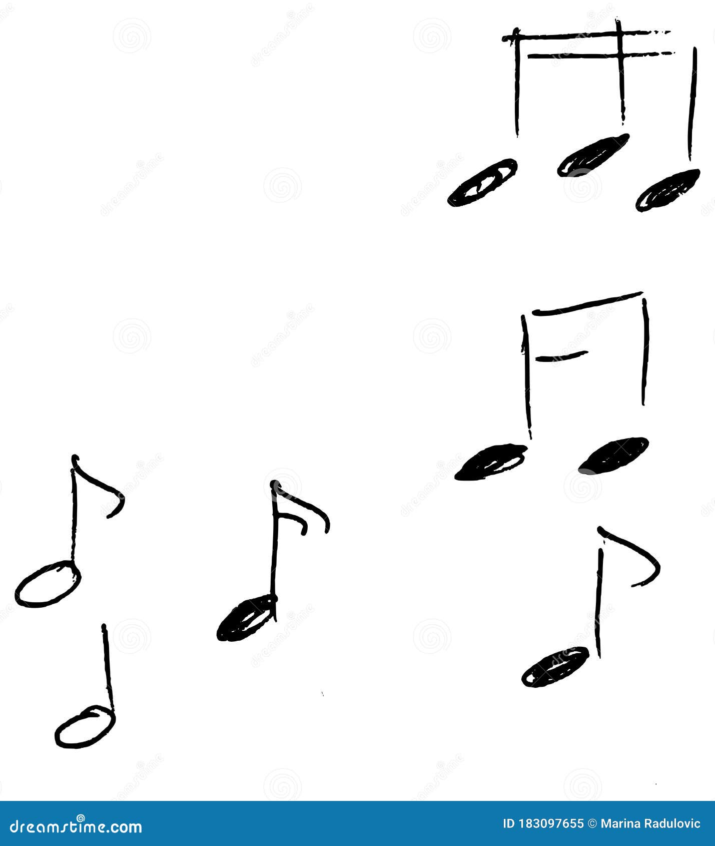 Hand Drawn Happy Notes Illustration Vector Stock Vector - Illustration ...