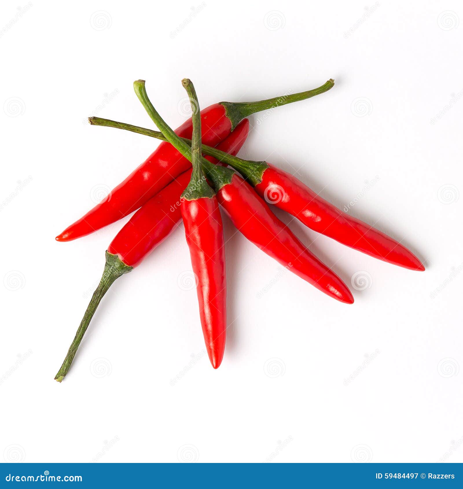 Bunch of Hot Fresh Red Chilli Peppers on White Stock Image - Image of ...