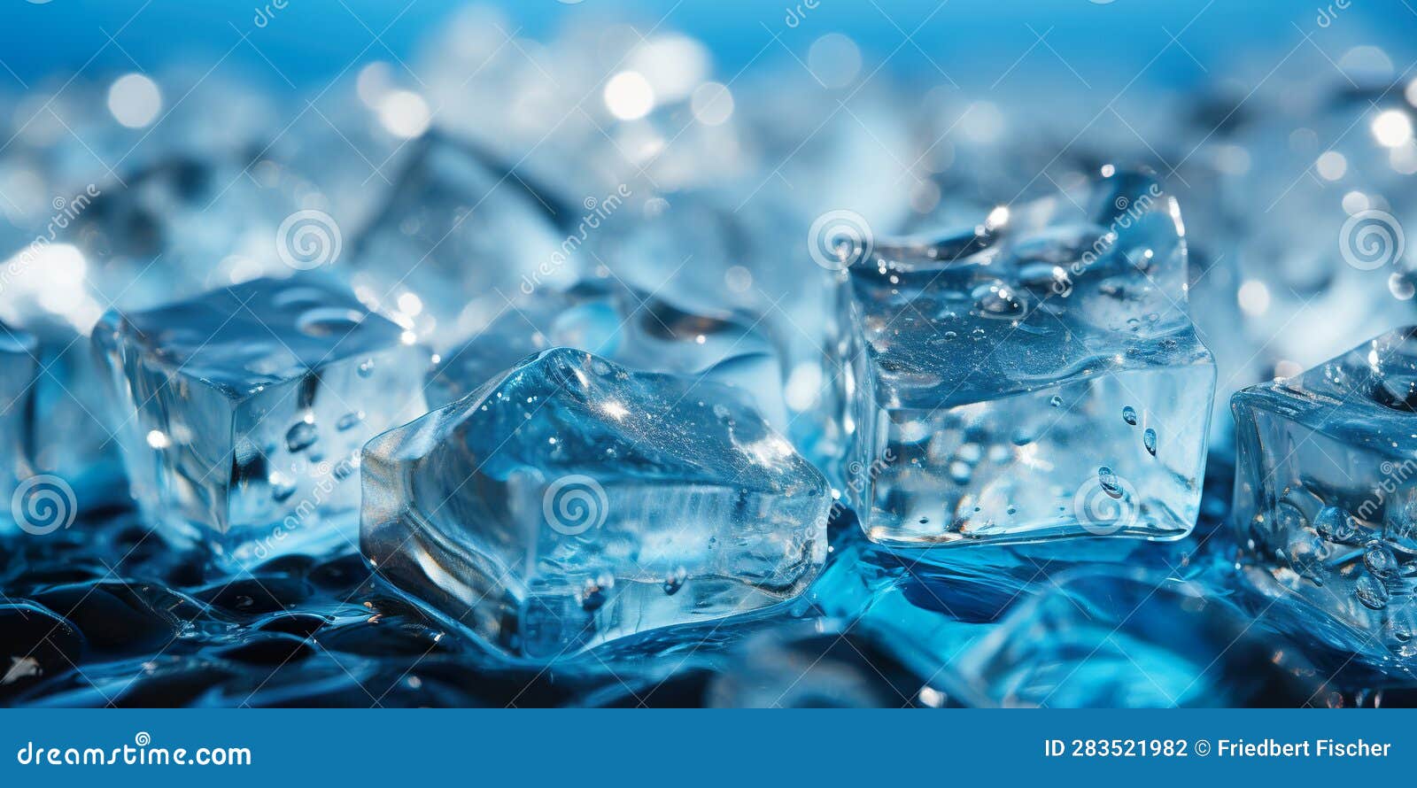 A Bunch of Ice Cubes Sitting on Top of a Table. Generative AI Image ...