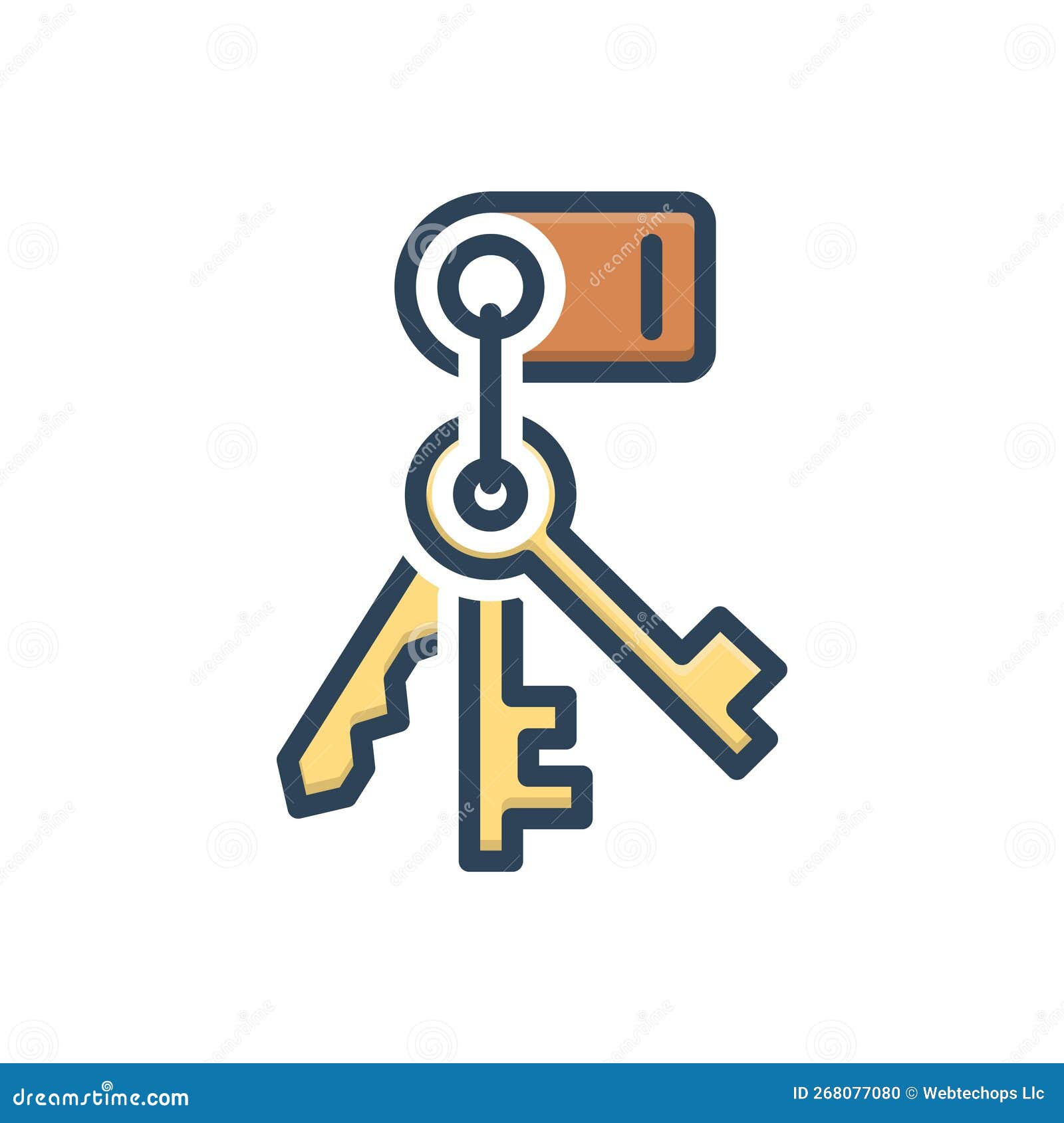 Color Illustration Icon for Bunch, Keybunch and Ring Stock Illustration ...