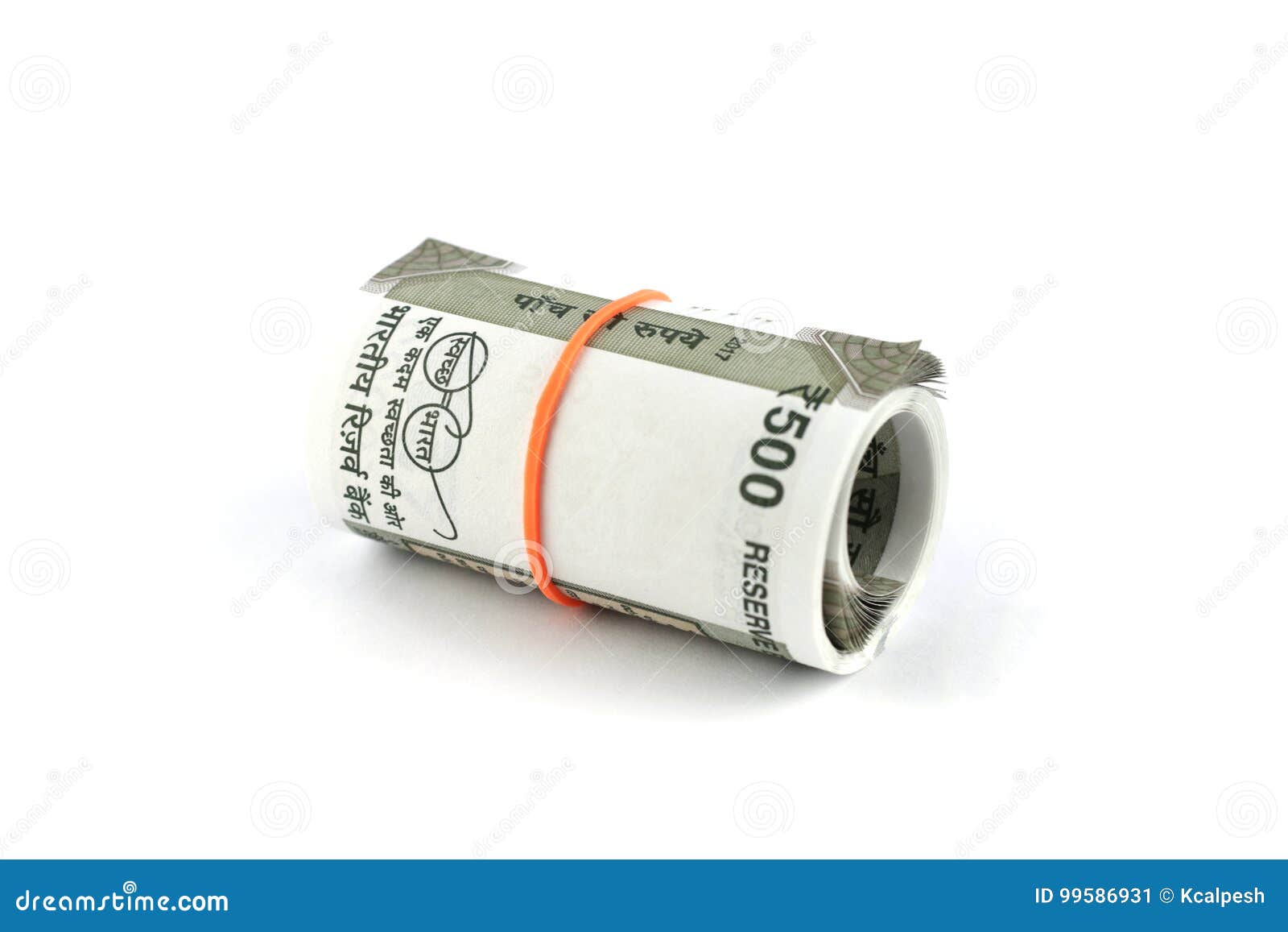 Indian Money, Indian Currency Roll, Currency Rolled with Rubber Band ...