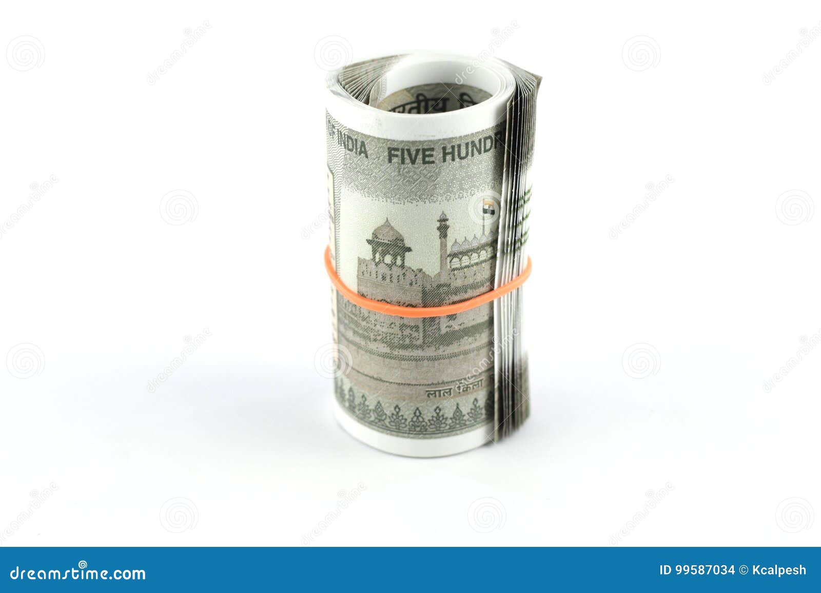 Indian Money, Indian Currency Roll, Currency Rolled with Rubber Band ...