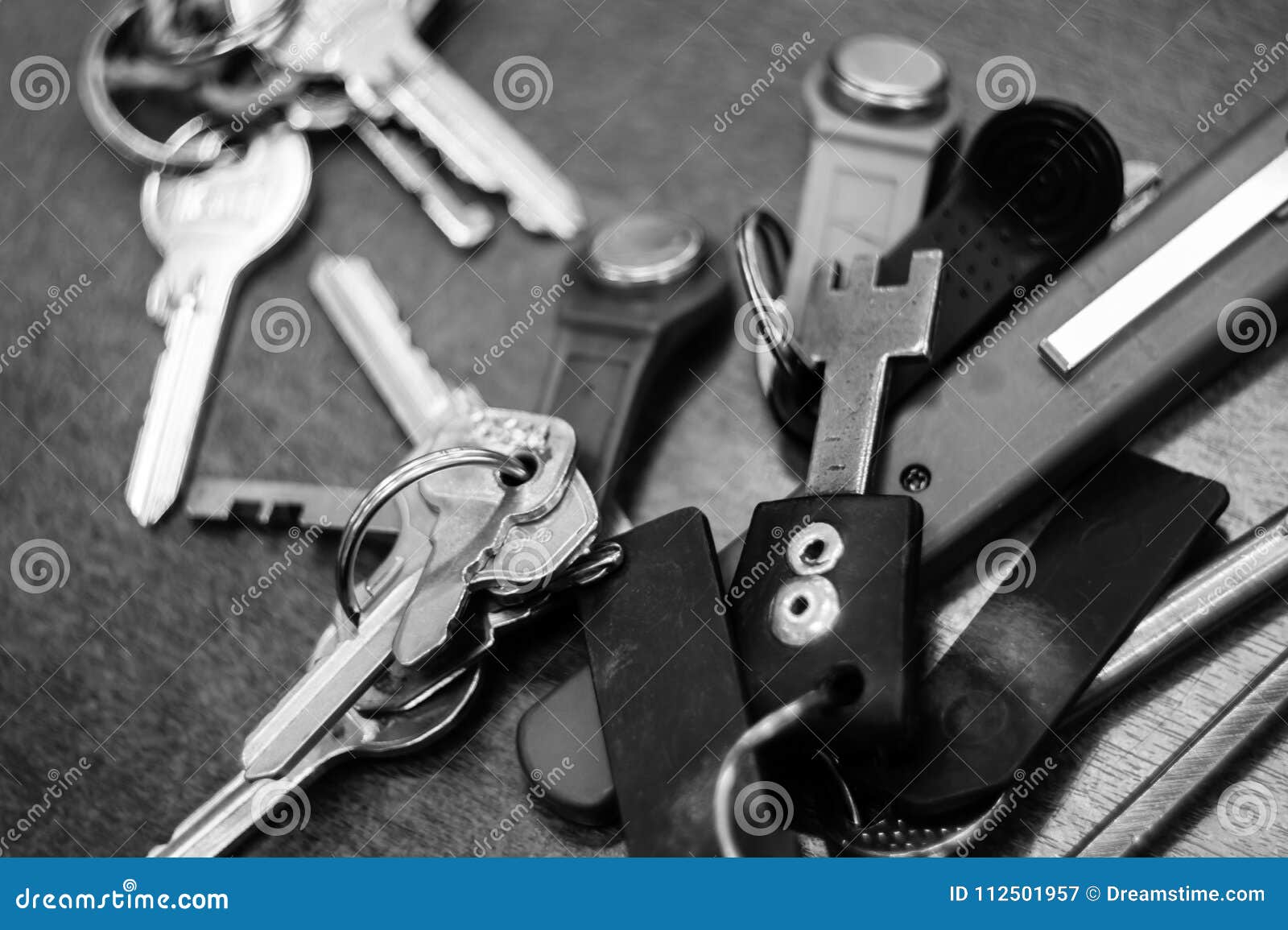 Bunch of keys stock image. Image of keys, bunch, table - 112501957