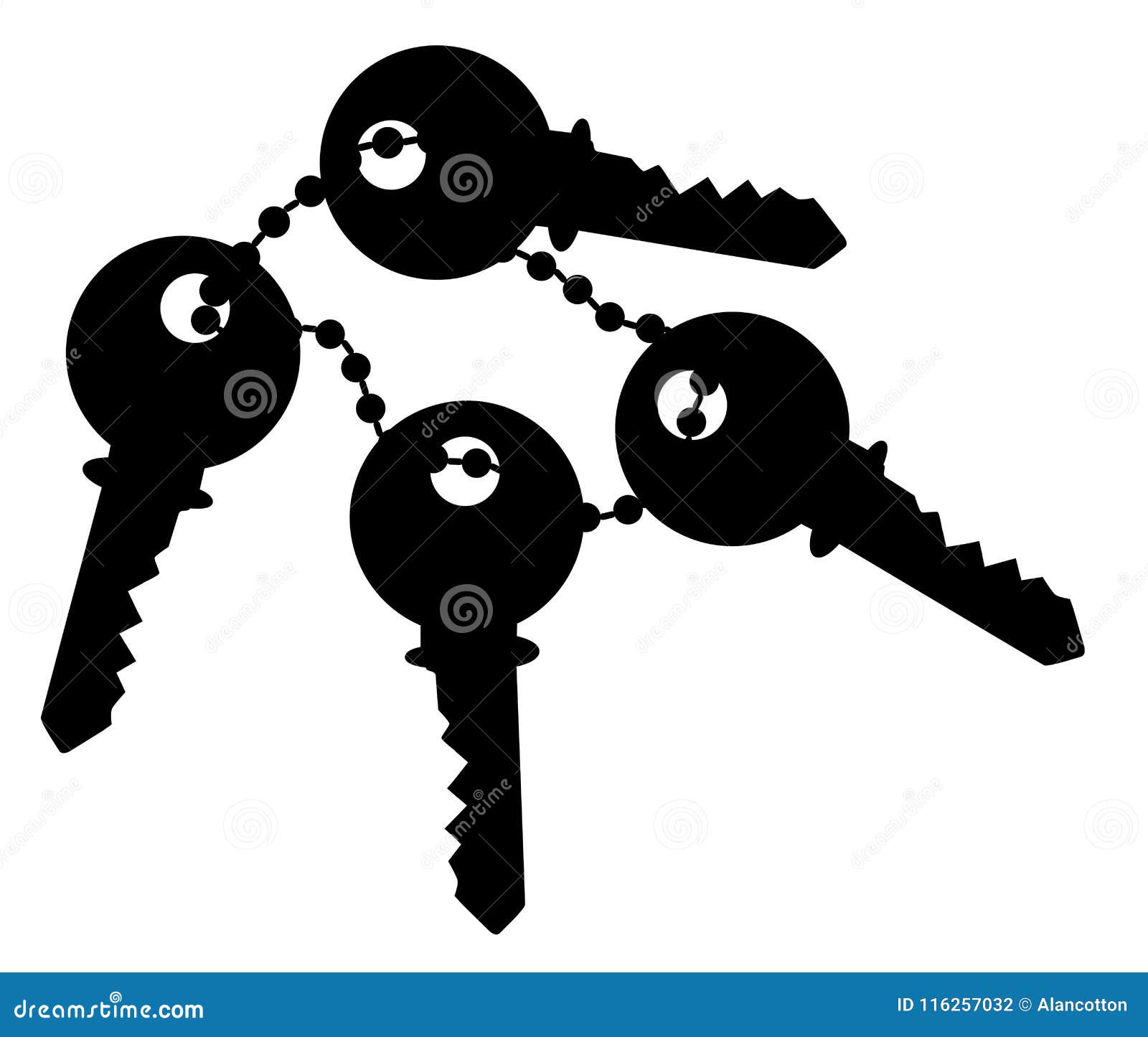 Four Keys With The Brazilian Flag Isolated On A White Background ...