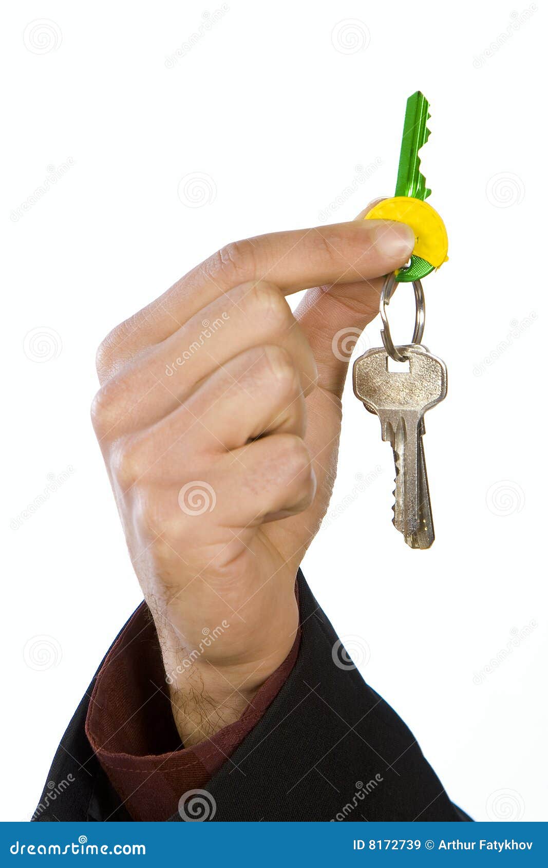 Bunch of keys in hand. stock image. Image of hand, isolated - 8172739
