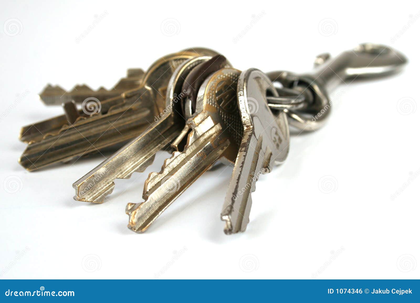 Bunch of keys isolated stock photo. Image of door, open - 1074346