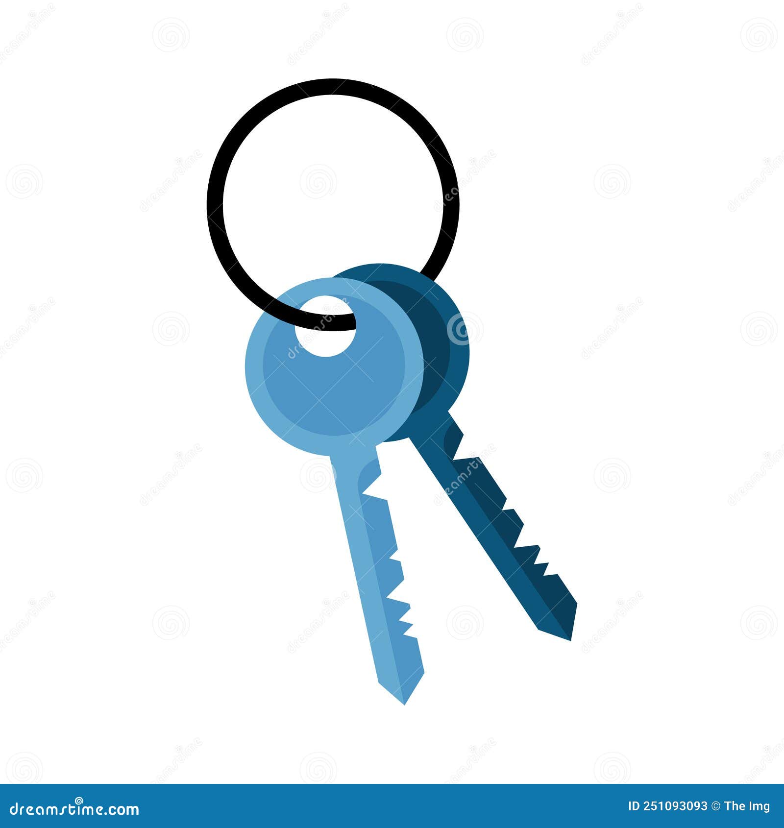 Bunch of Keys Semi Flat Color Vector Object Stock Vector - Illustration ...
