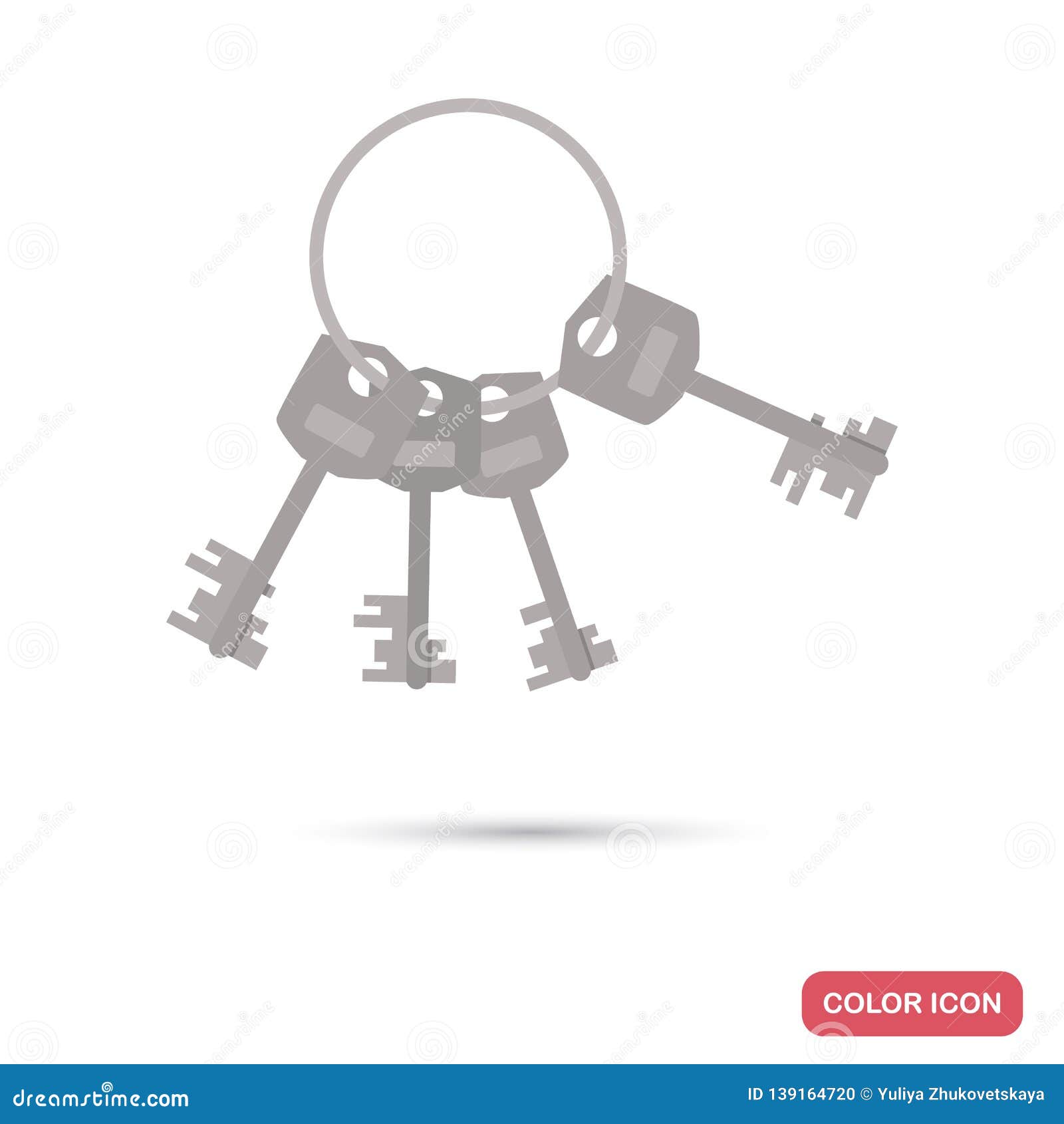 A Bunch of Keys To a Prison Cell Color Flat Icon for Web and Mobile ...