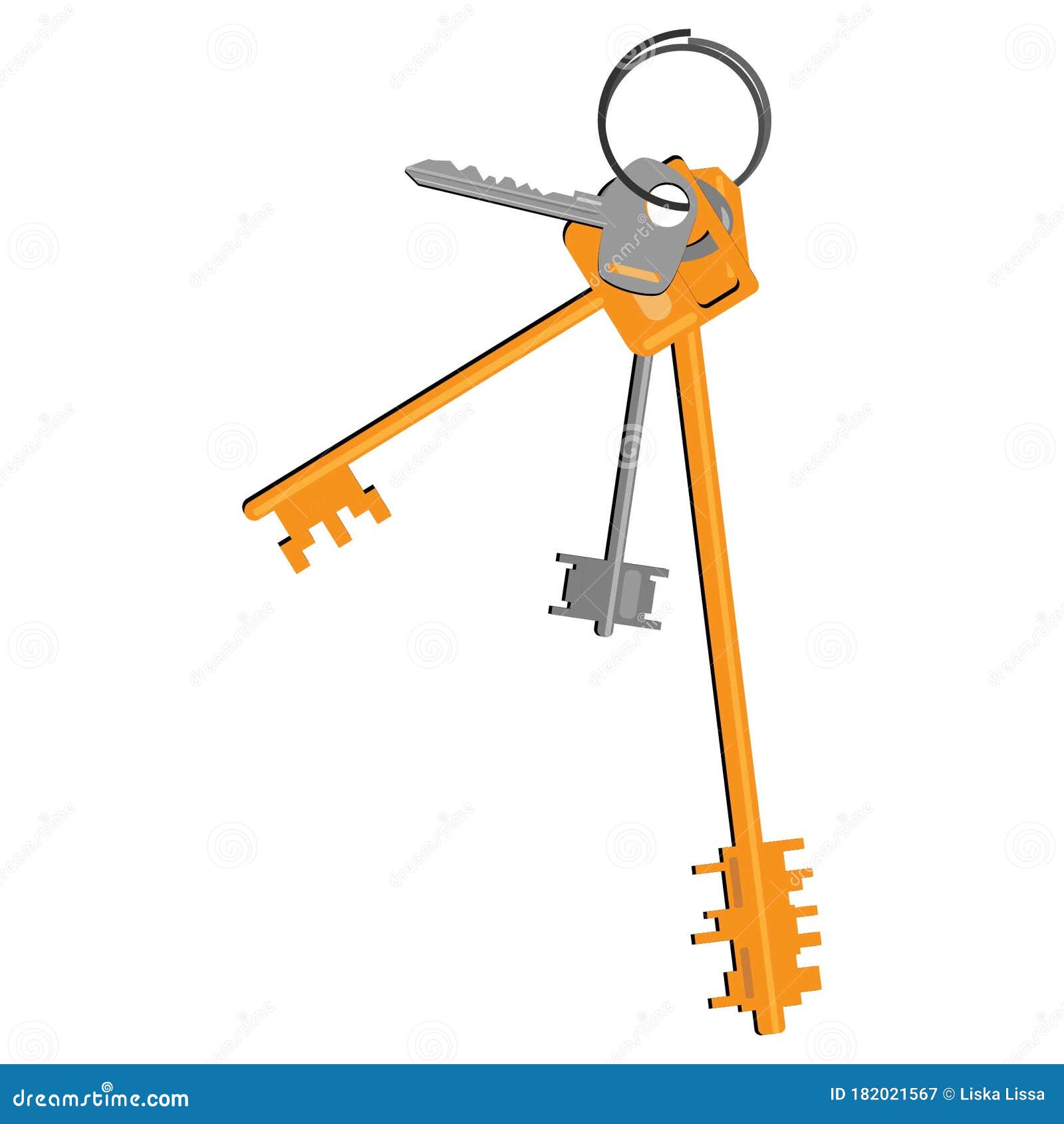 A Bunch Of Keys From The Cells In The Prison. Keys For Opening ...