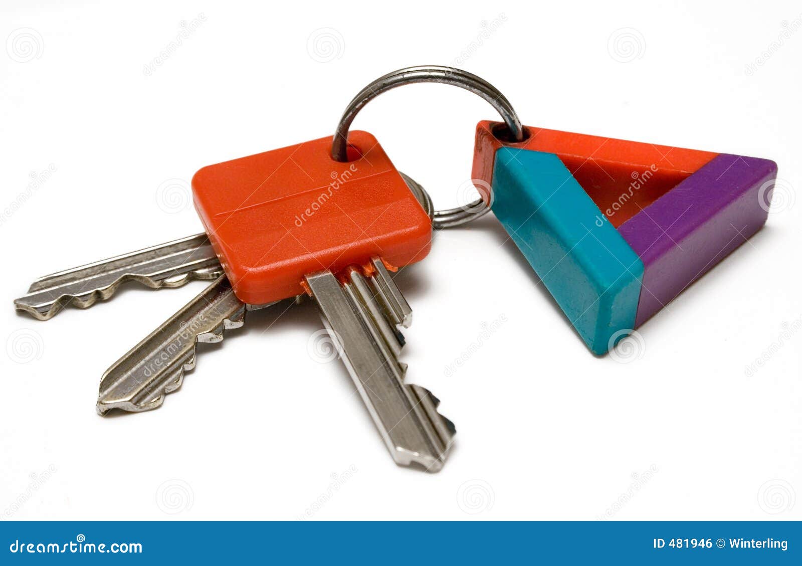 Bunch of Keys W/ Colorful Tag Stock Photo - Image of locksmith ...