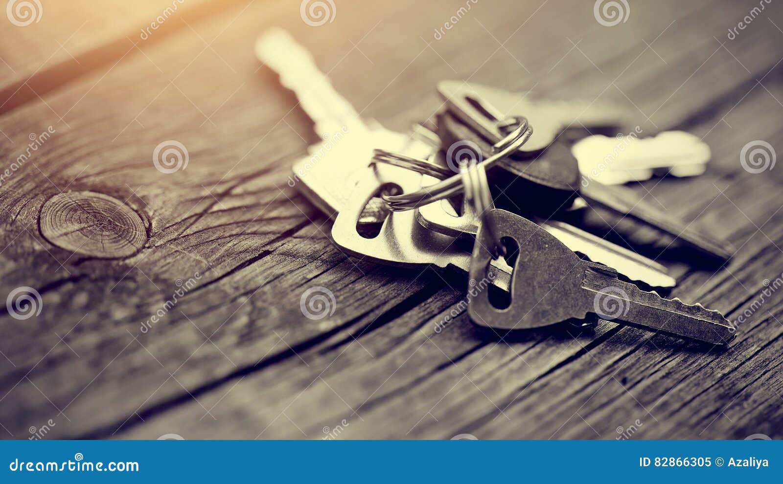 Bunch of Keys on a Wooden Table. Stock Image - Image of entrance, home ...
