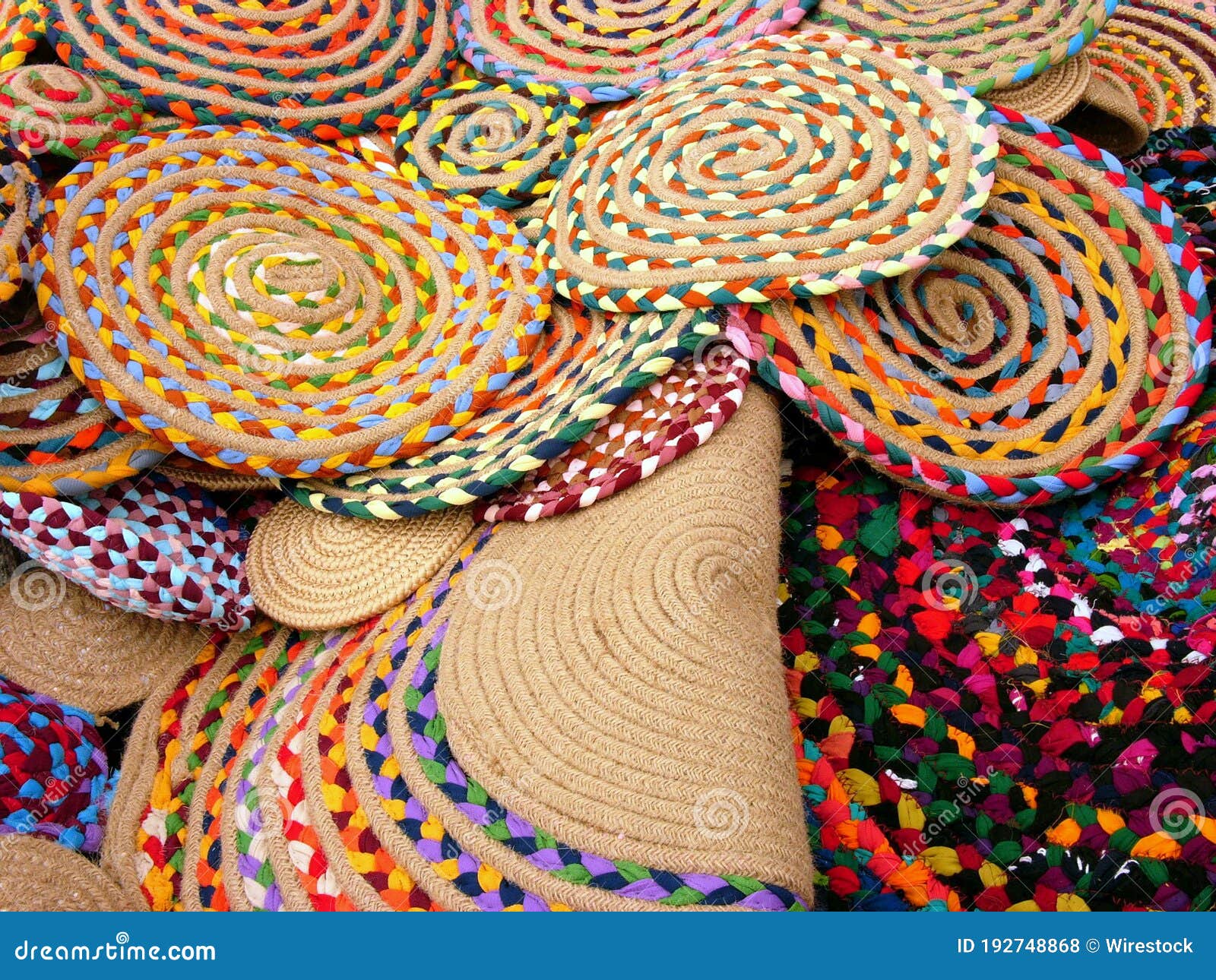 Bunch of Knitted Rags Displayed in the Market Stock Photo - Image of ...