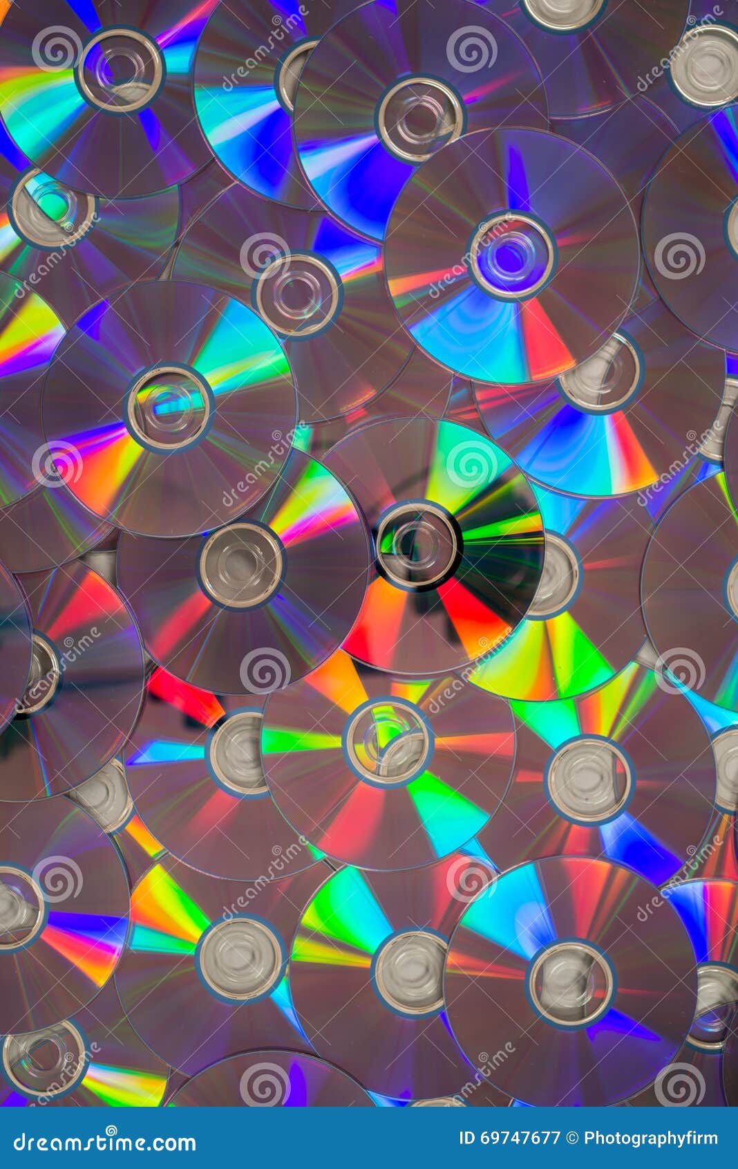 A Bunch of Laid Flat CDs or DVDs Stock Image - Image of circle, audio ...