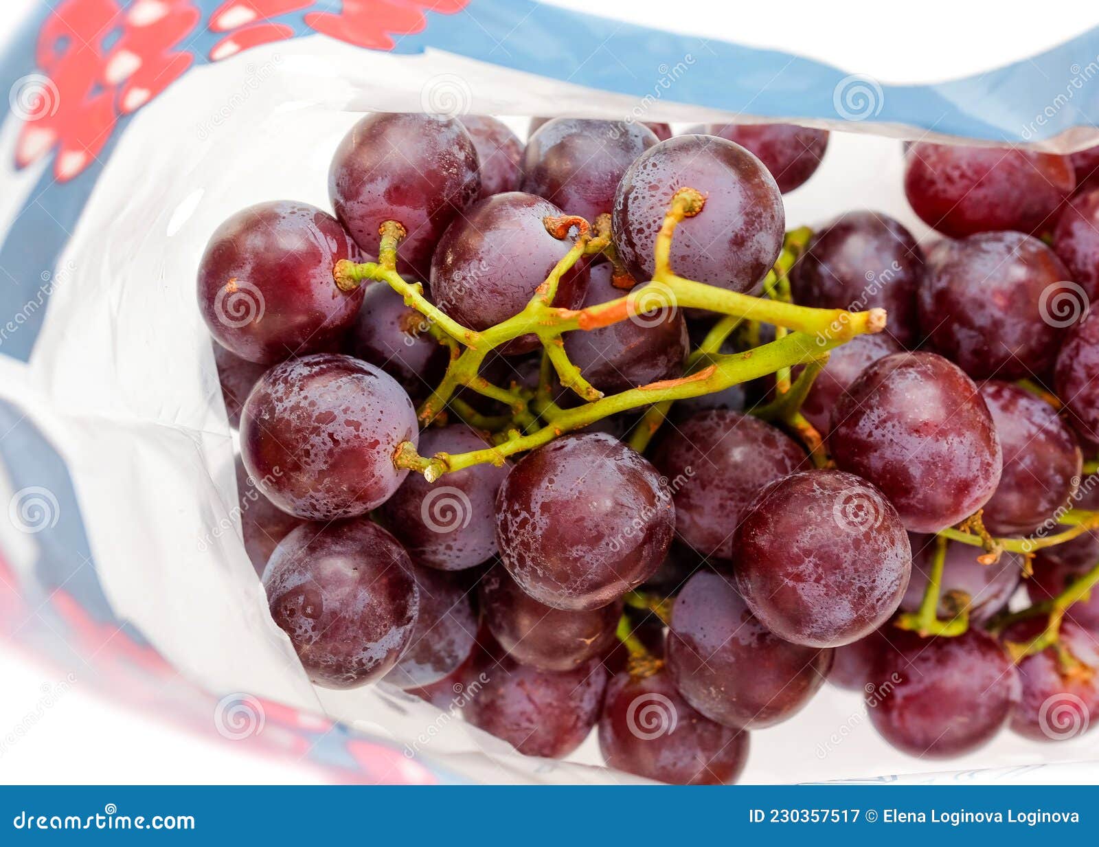 A Bunch of Large Grapes in a Package Stock Image - Image of beautiful ...