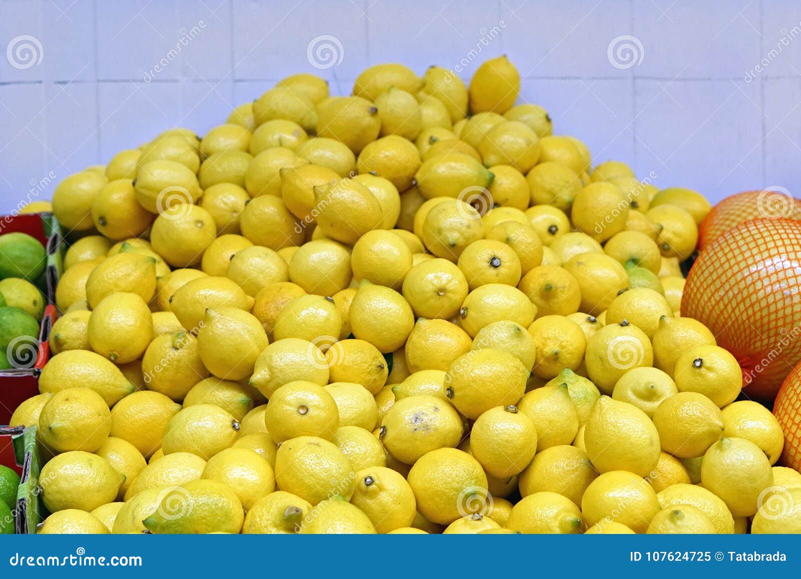 Bunch of lemons stock image. Image of bunch, lemons - 107624725