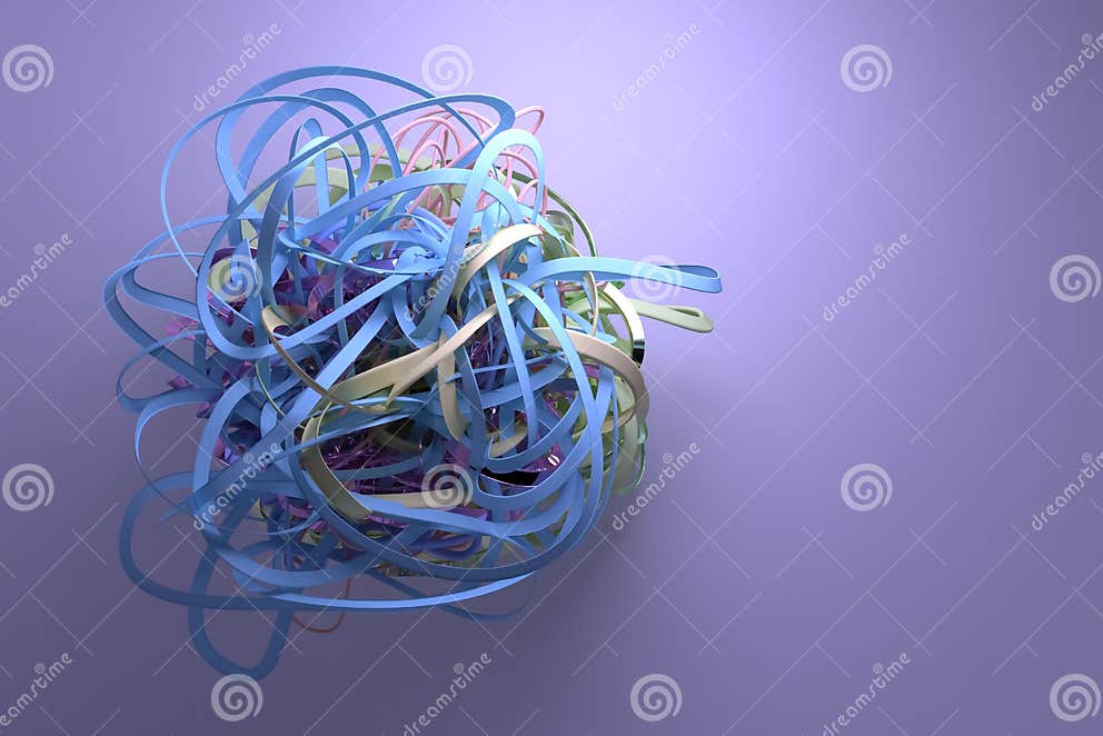 Bunch of Messy String Geometric. for Graphic Design or Background, CGI ...