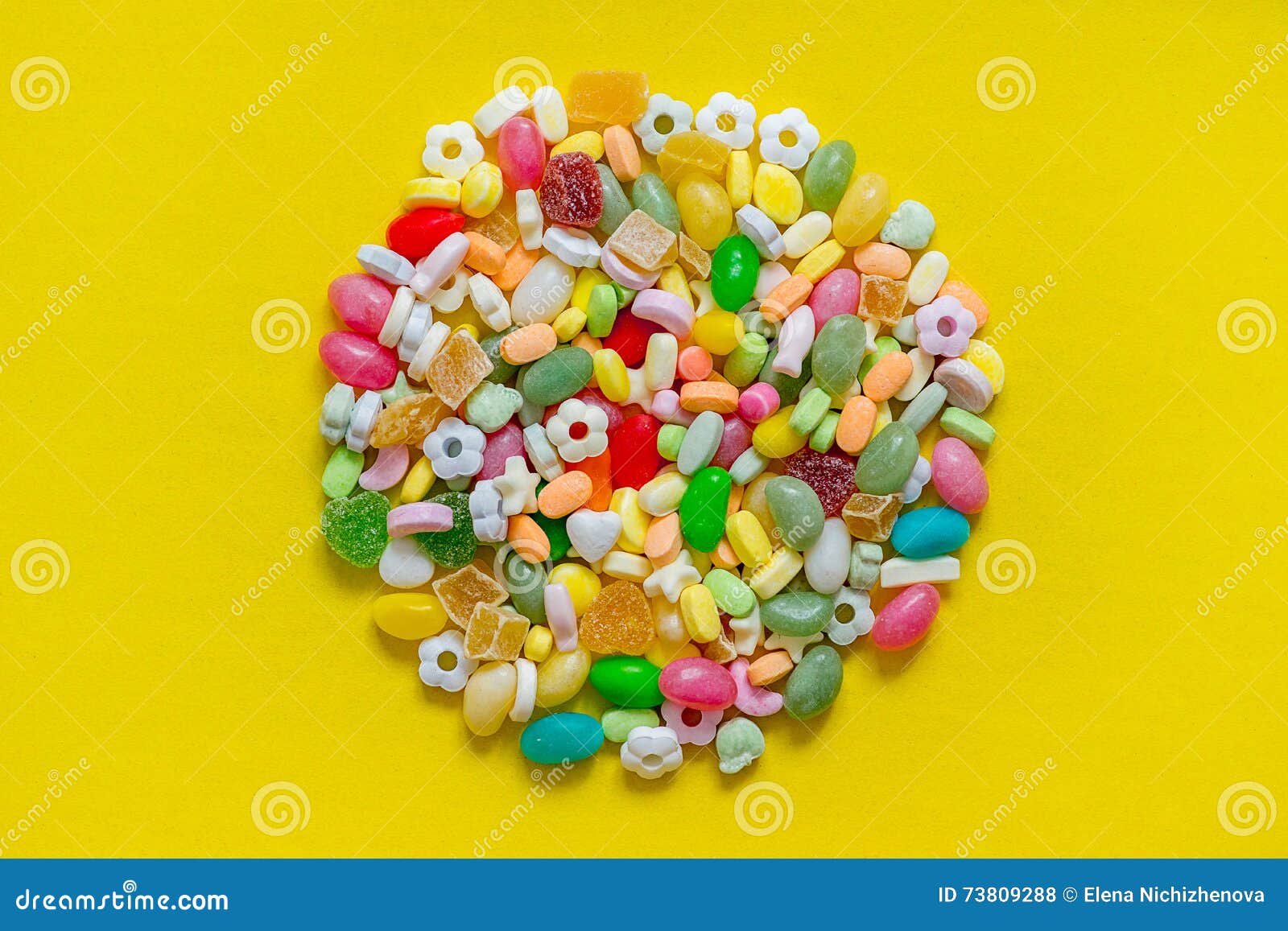 Bunch of Multi-colored Candy Stock Photo - Image of snack, candy: 73809288