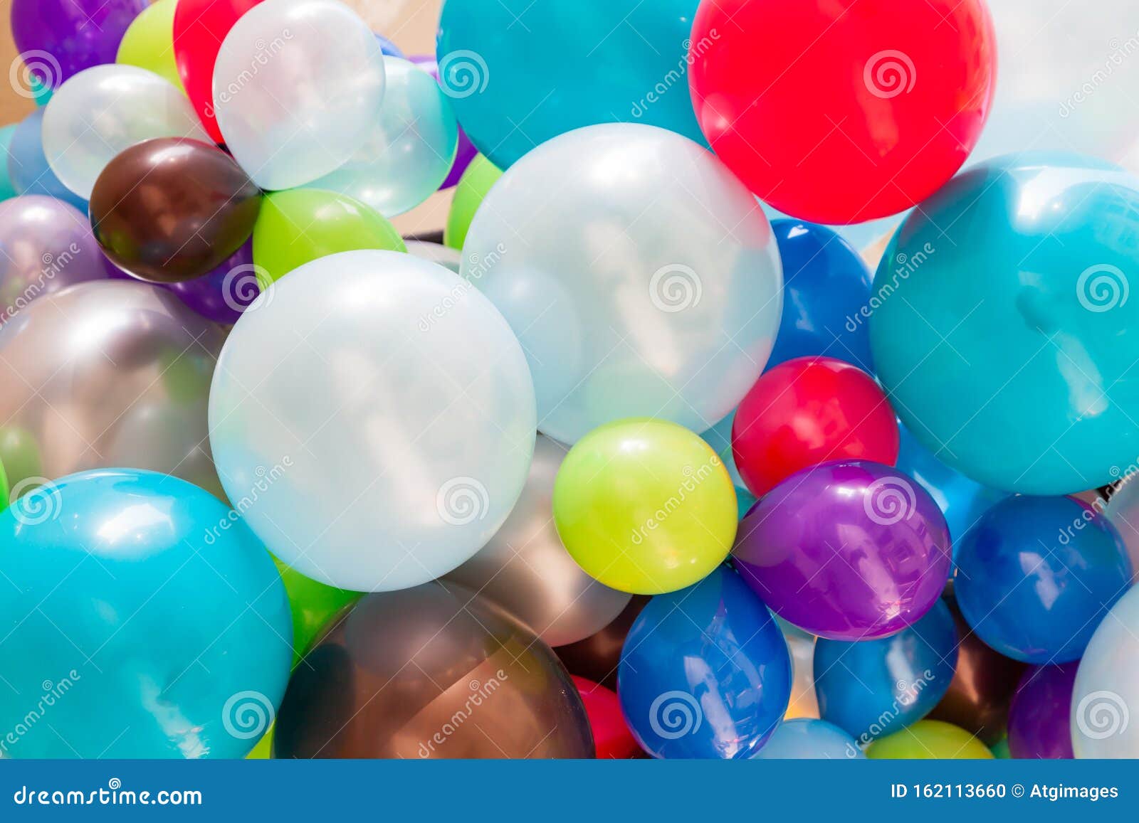 A Bunch of Multi-Coloured Balloons Stock Photo - Image of happy, helium ...
